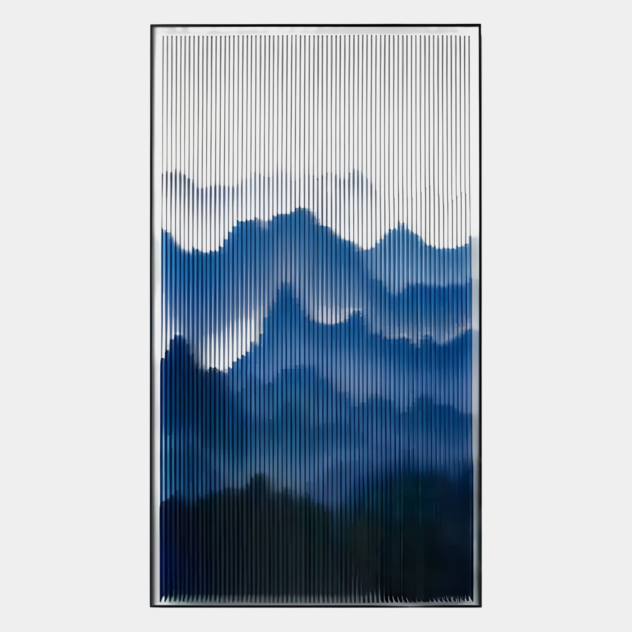 Mistline Indigo Mountain Acrylic Wall Art | 3D Landscape
