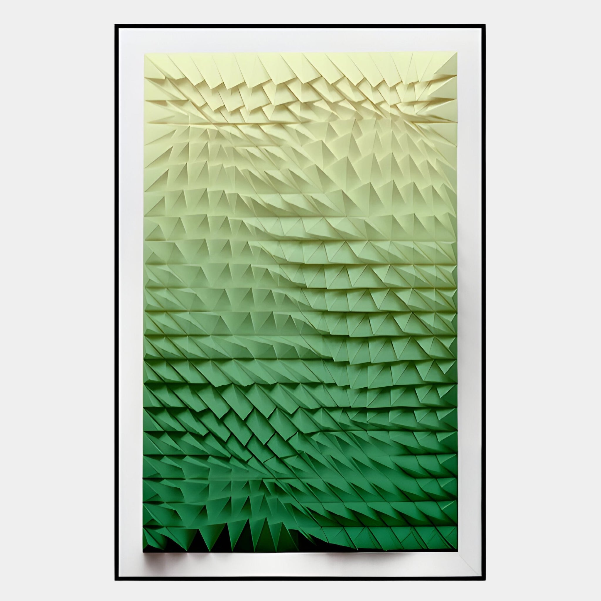 Elorium Green Gradient 3D Relief Wall Art | Verdant Textured Flair