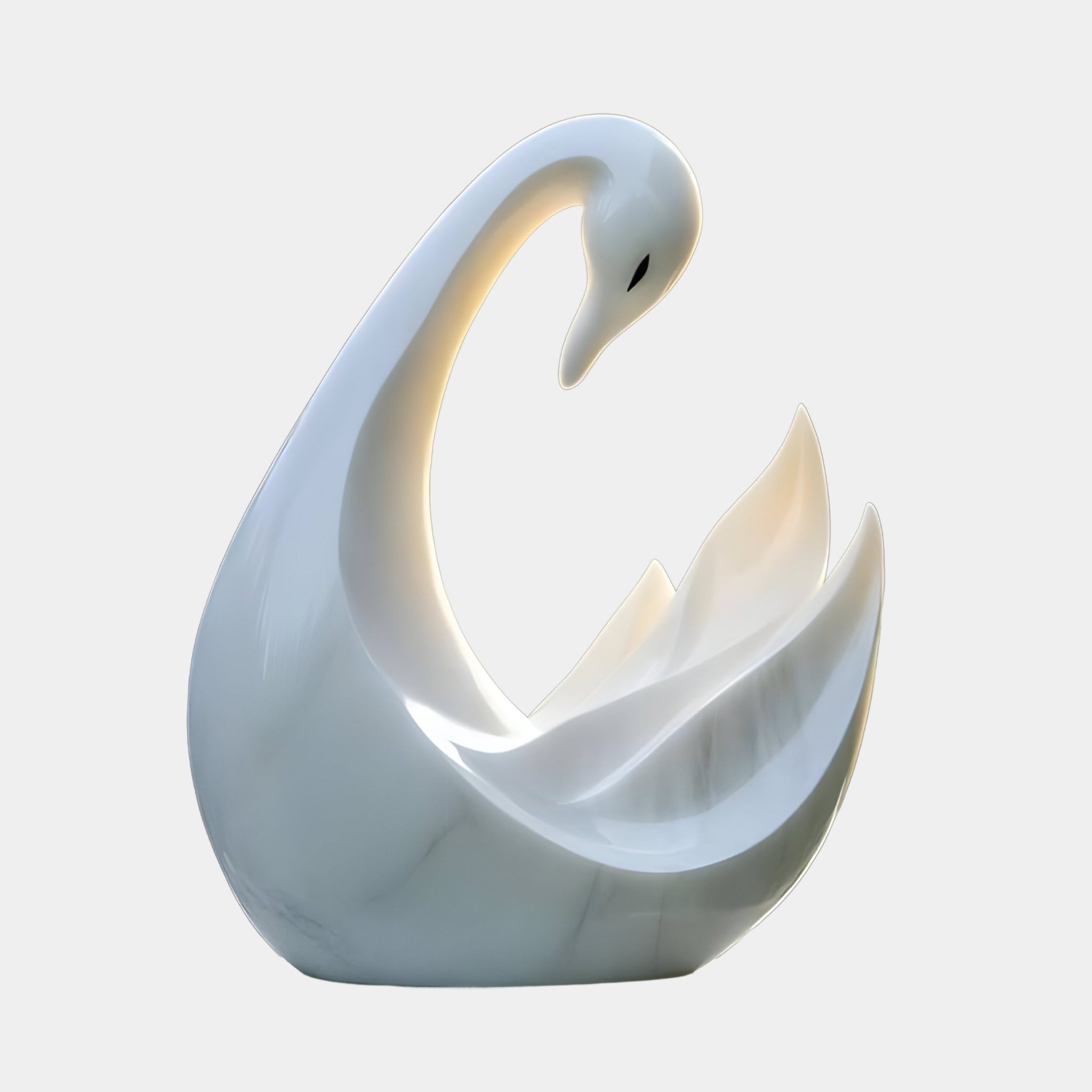 Graceful Swan Marble Sculpture 100cm | Giant Sculptures