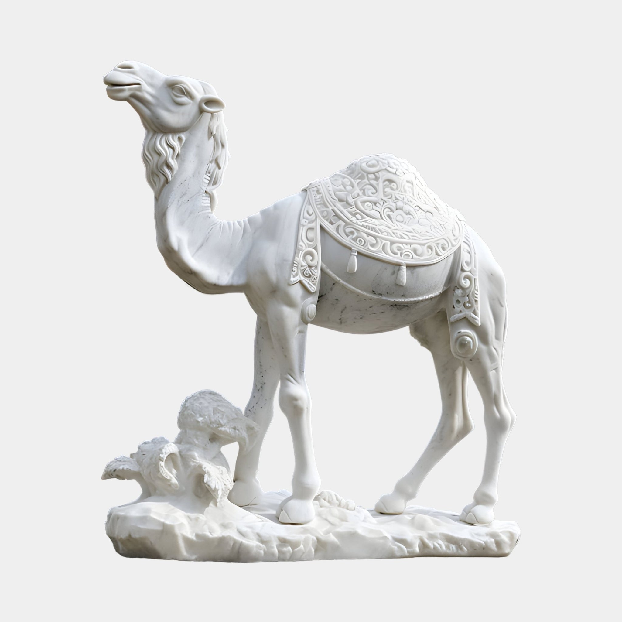 Classic Caravan Camel Marble Sculpture 160cm | Customisable Design