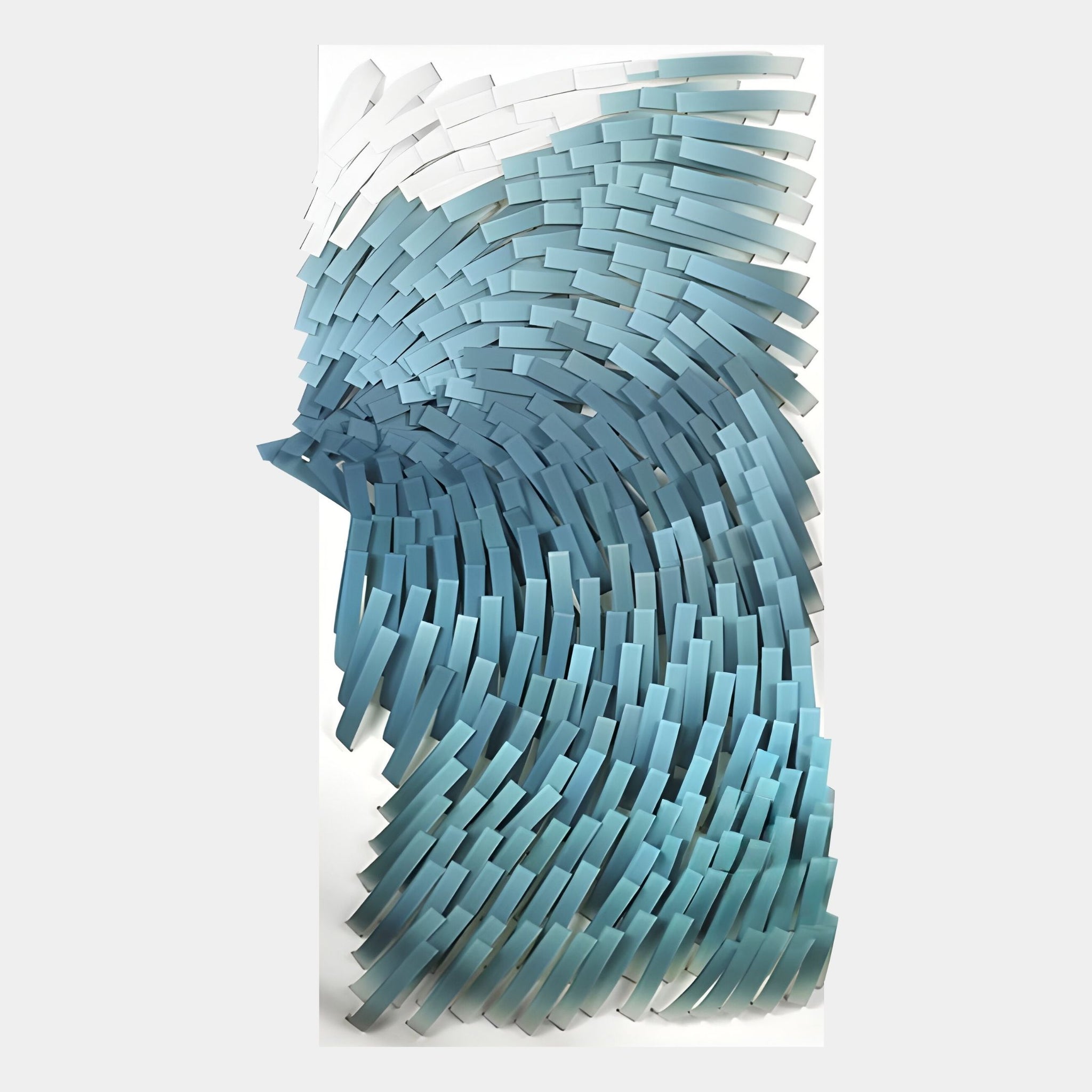 Avarin Teal Blue Wave Acrylic 3D Wall Art | Sculptural Panel
