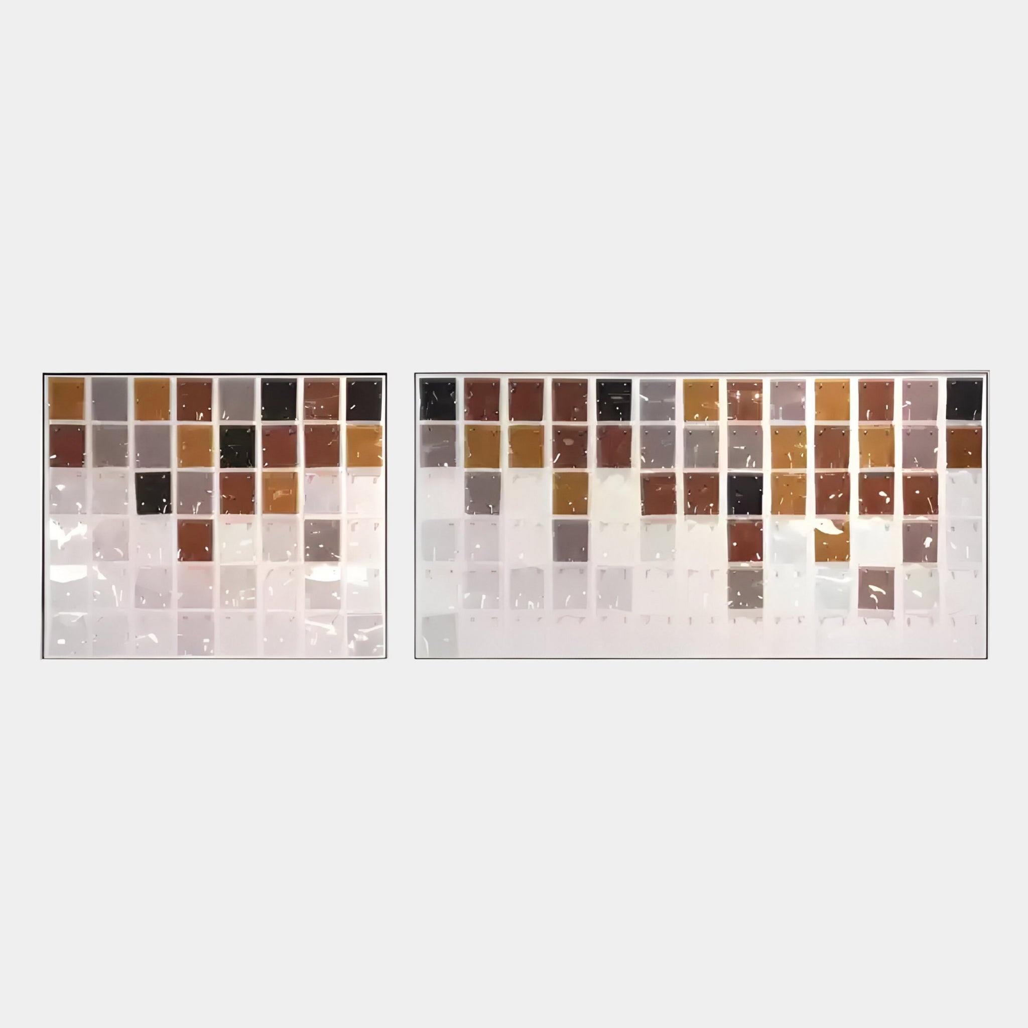 Matrix I Blush Brown 3D Wall Art | Dual Acrylic Mosaic Panels
