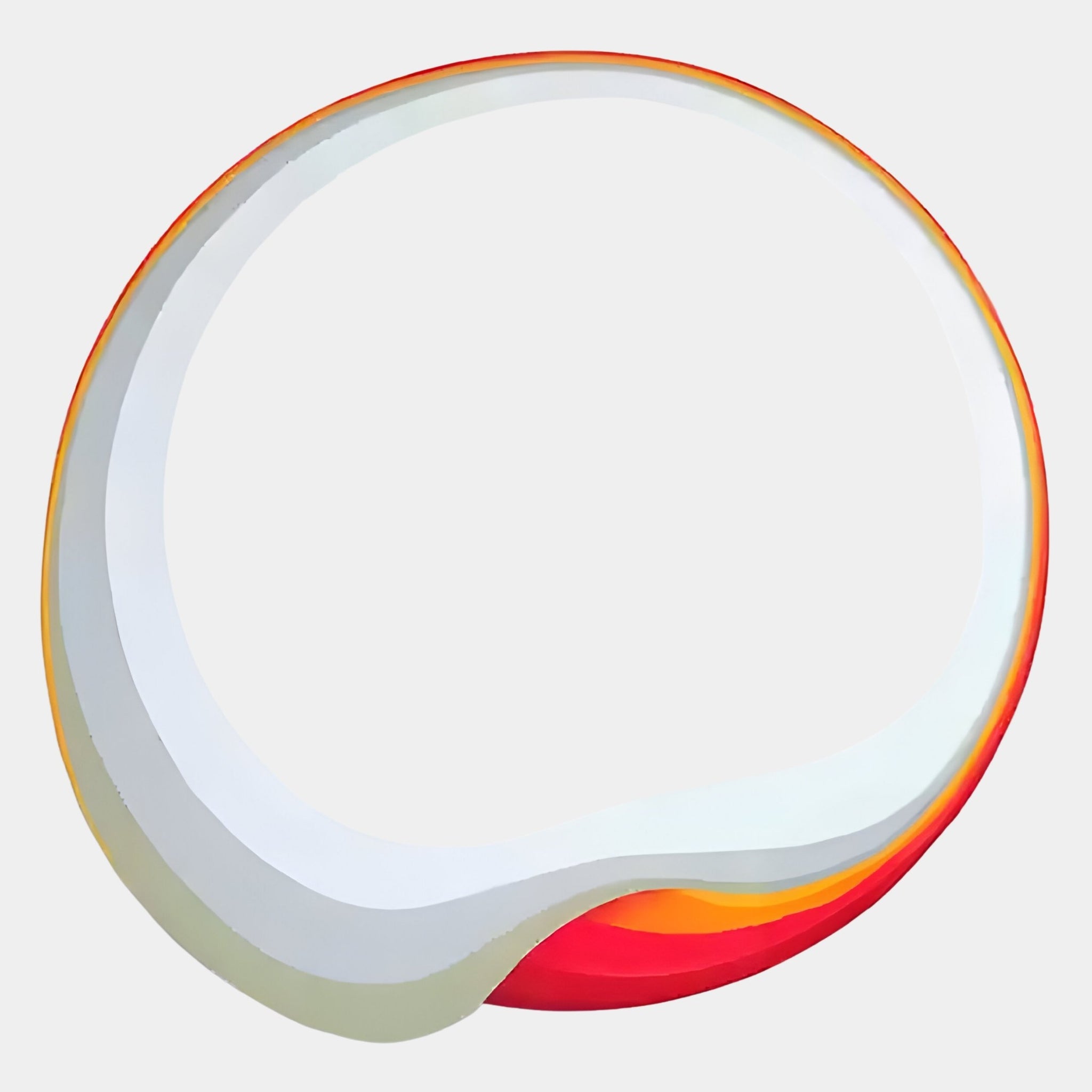 Rippletone Snowcap Red Core Acrylic UV Wall Art | 3D Design