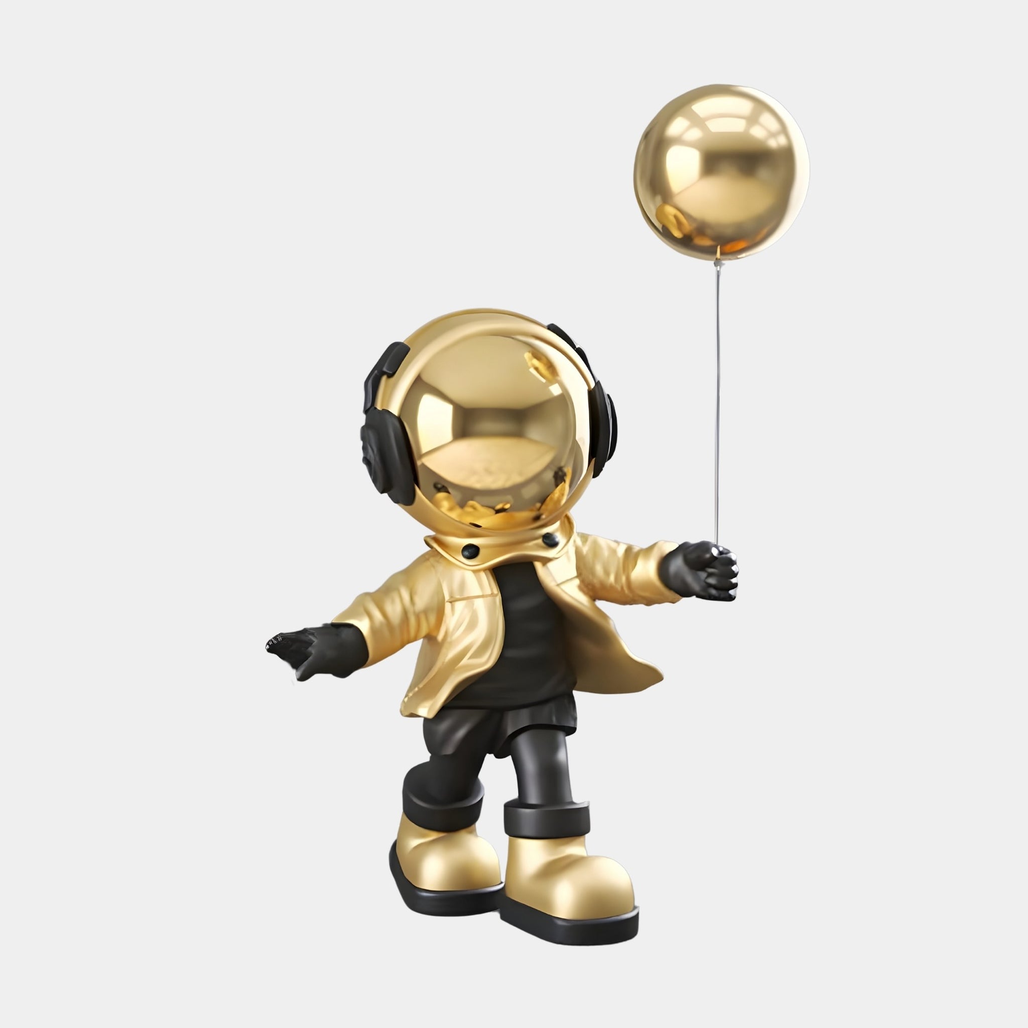 Celestial Gold Astronaut Balloon Figure | Giant Sculptures