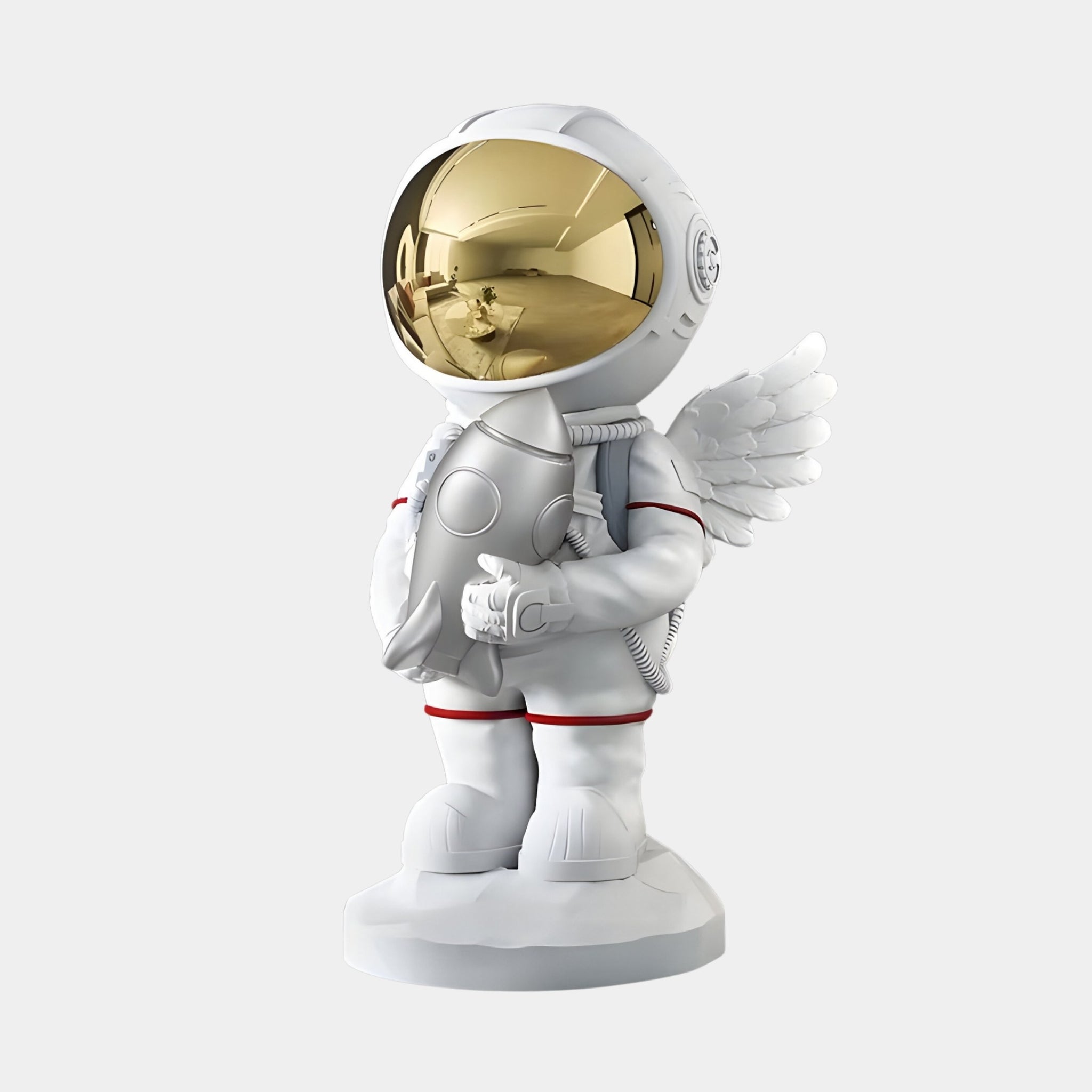 Nova White Angel Astronaut Sculpture 75cm | Playful Celestial Accent