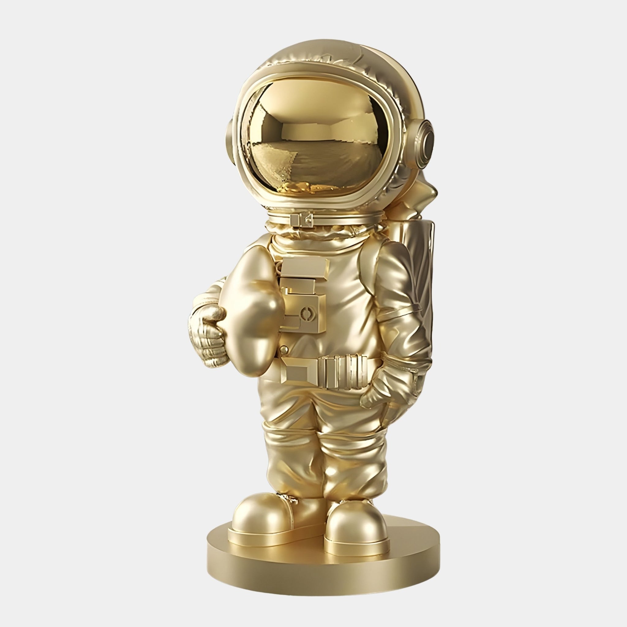 Celestial Gold Astronaut Sculpture 85cm | Star-Holding Décor Accent