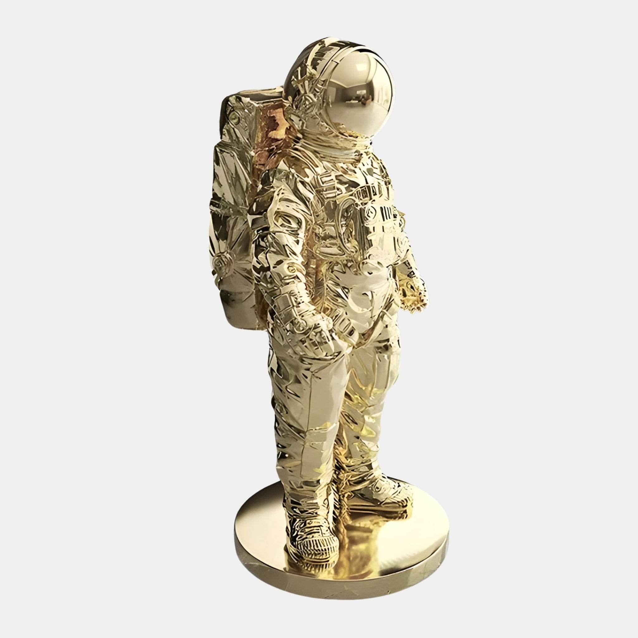 Gilded Gold Astronaut Sculpture 88cm | Shining Space Décor