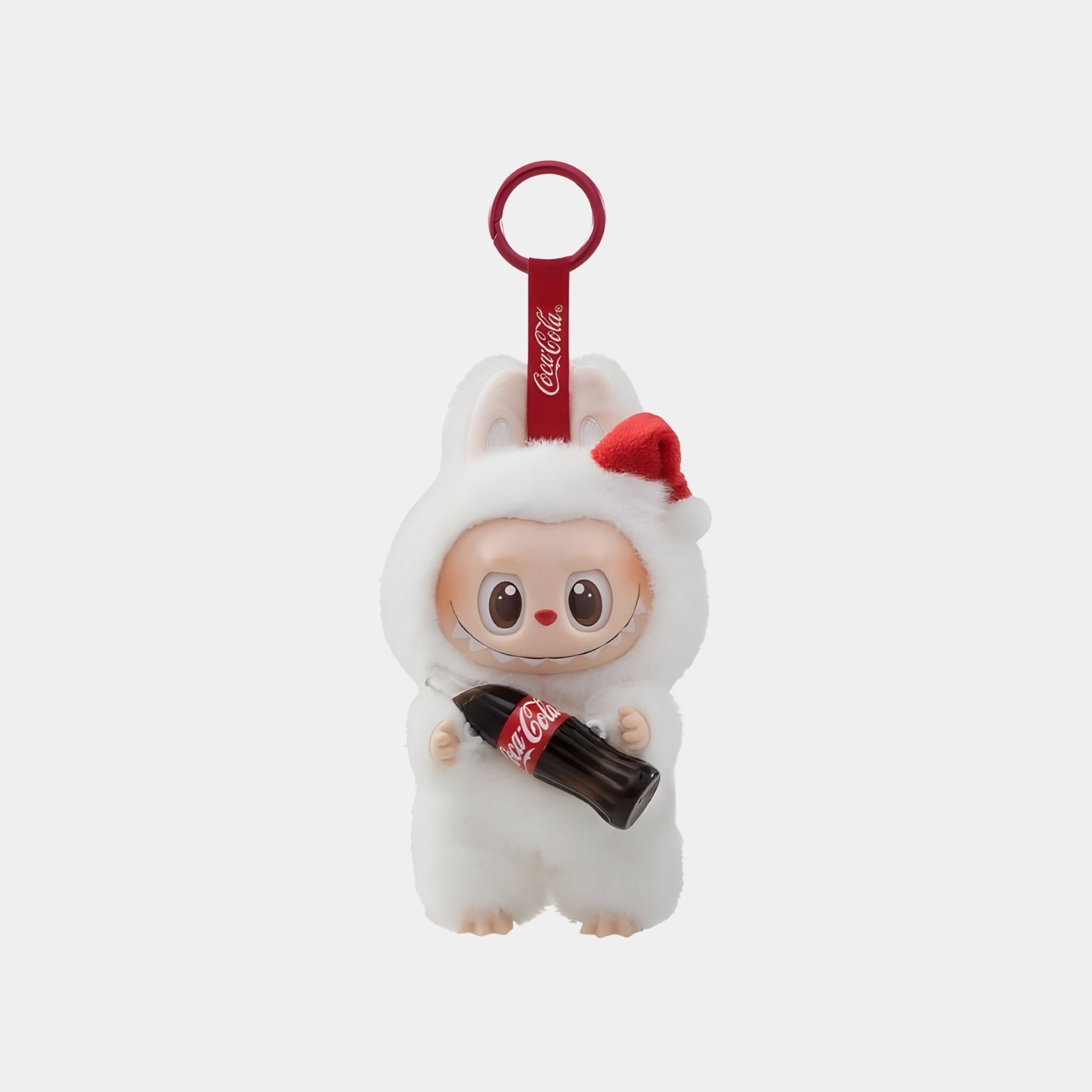 Coca-Cola Bottle Santa Labubu Keychain Figure | Festive Collectable