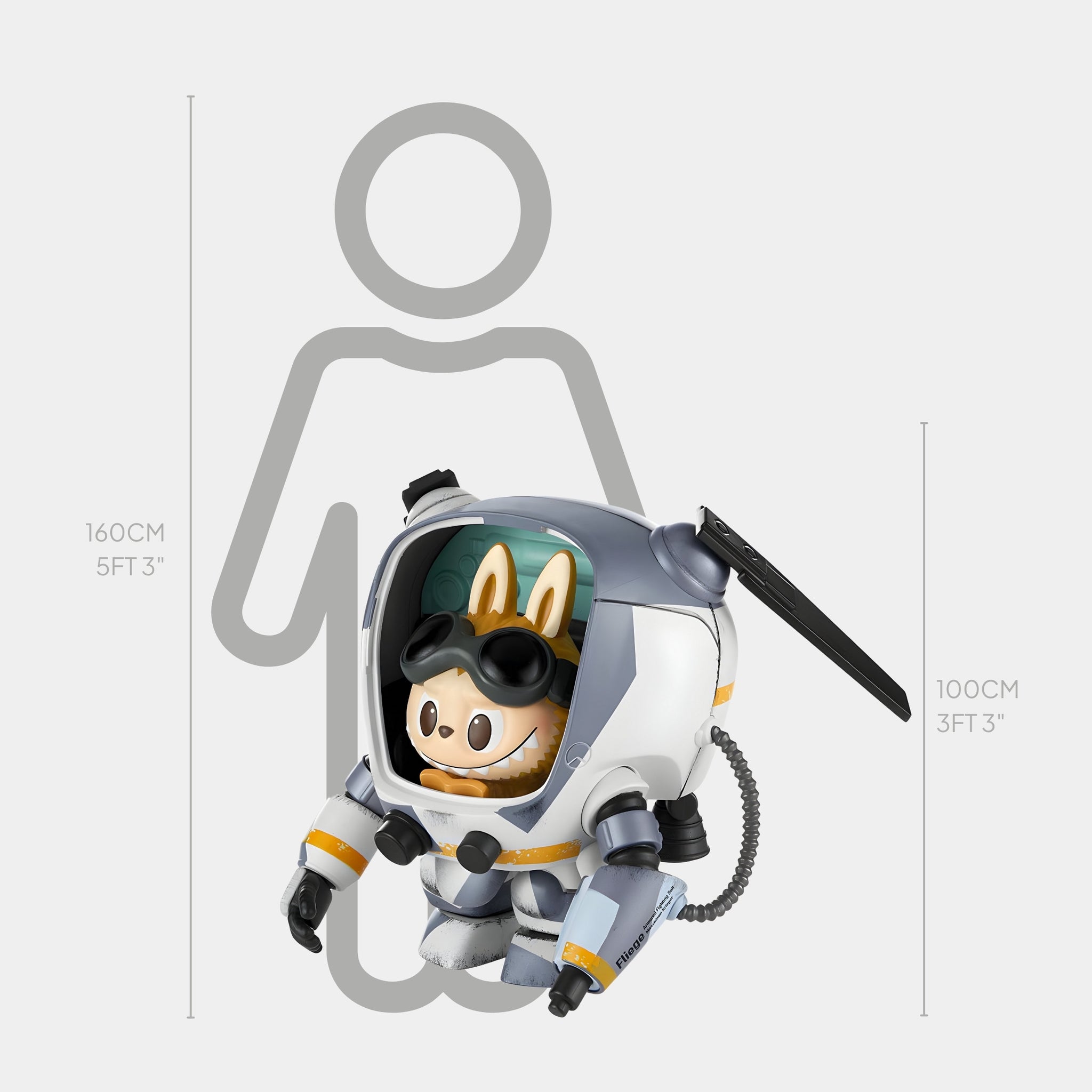 Orbit Ranger Labubu Mecha Sculpture | 100cm Explorer Robot Décor