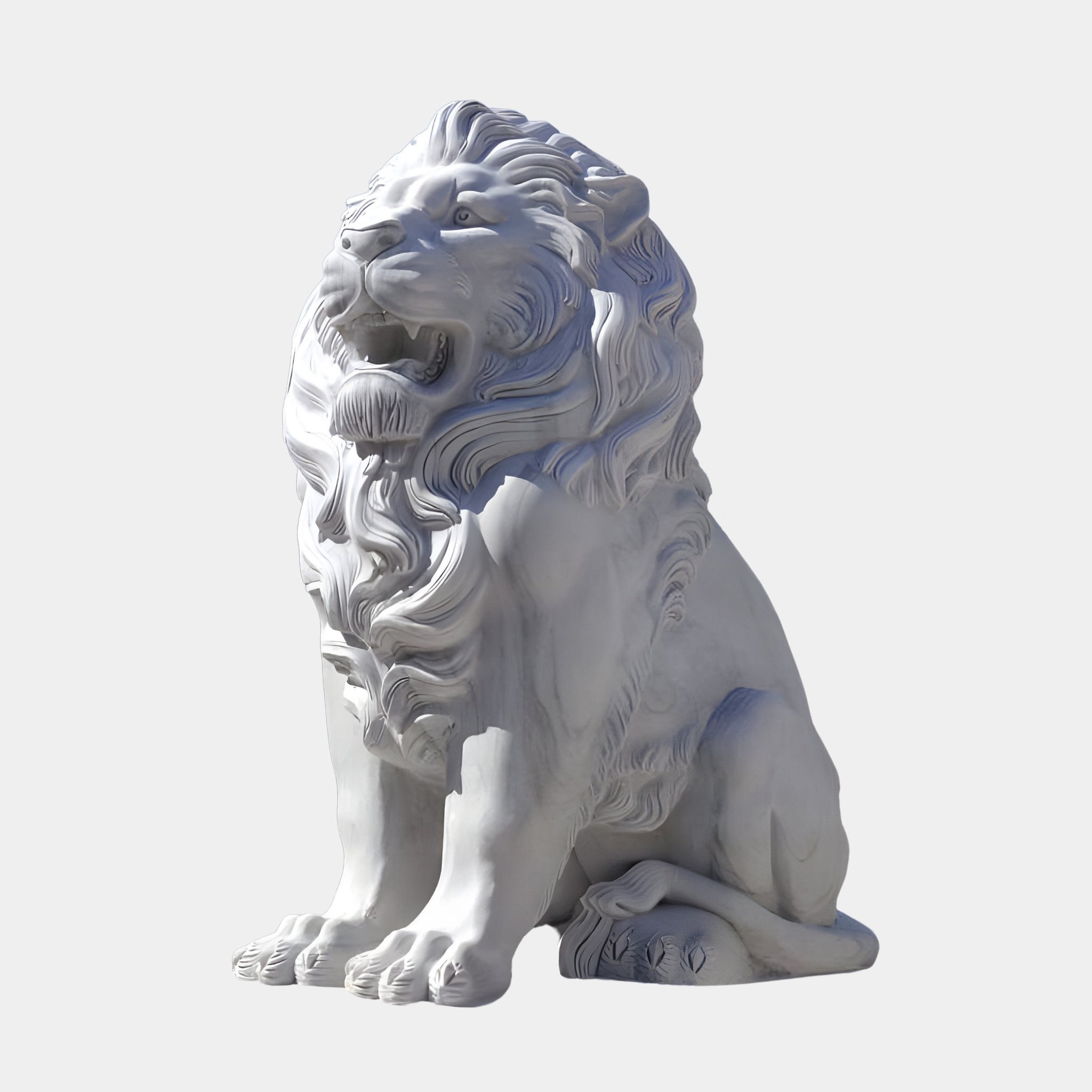 Giant Lion Marble Sculpture 150cm | Giant Sculptures