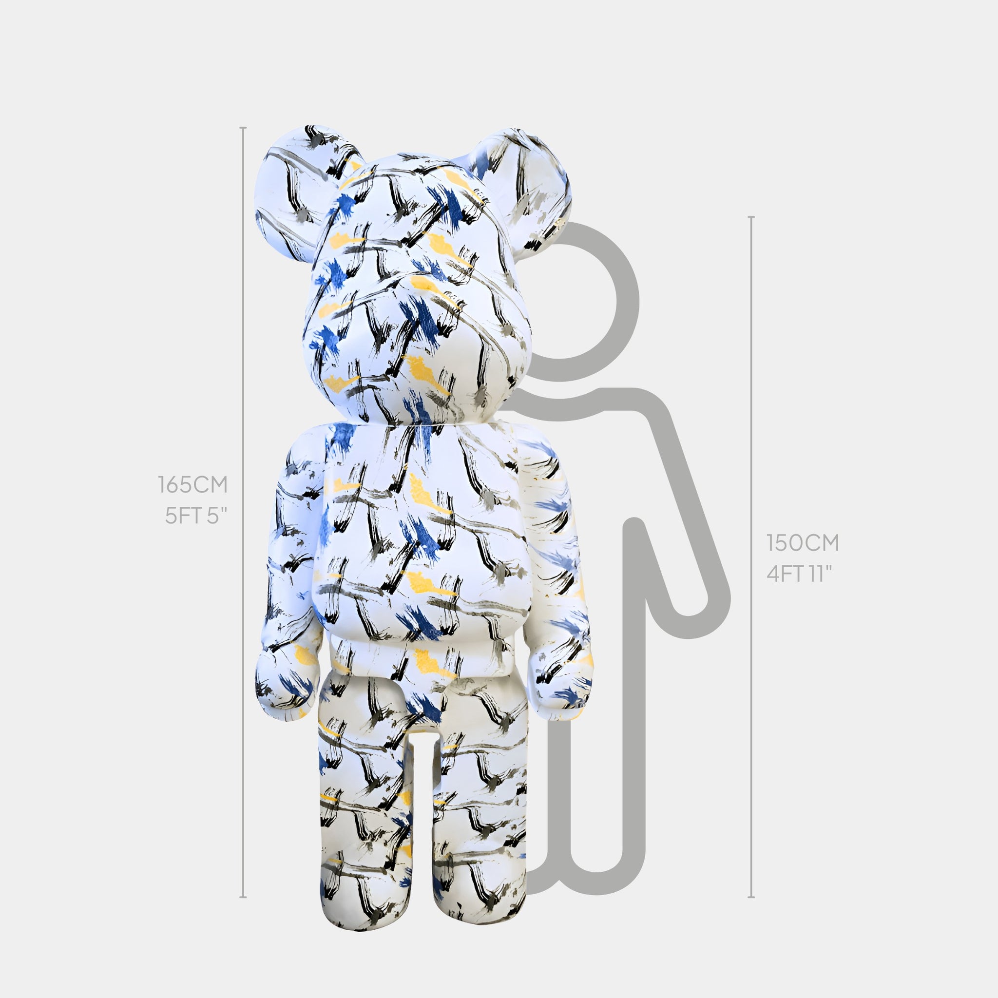 Indigo Infinity Bear Sculpture 165cm | Giant Sculptures
