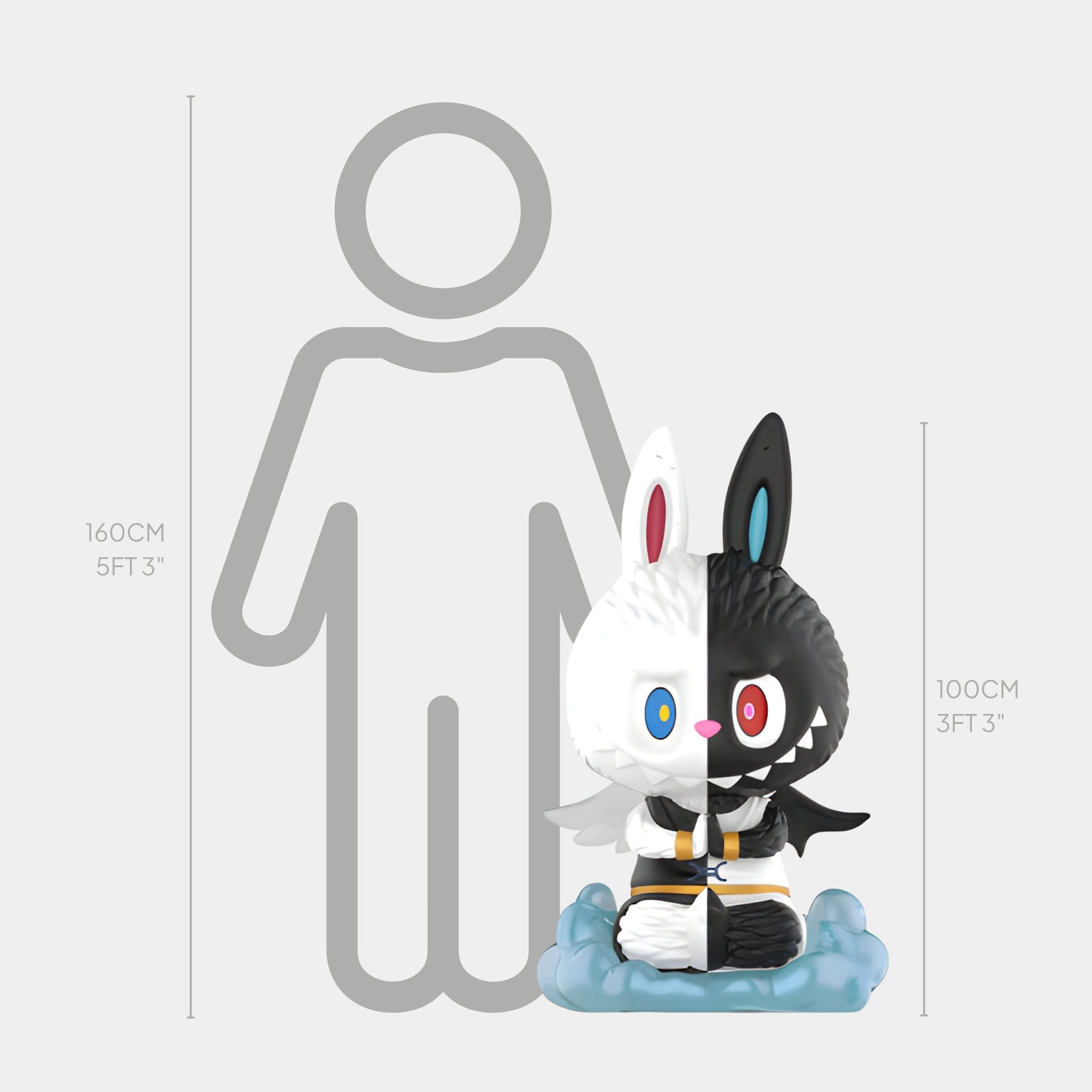 Gemini Labubu Sculpture 100cm | Fibreglass Zodiac Twins