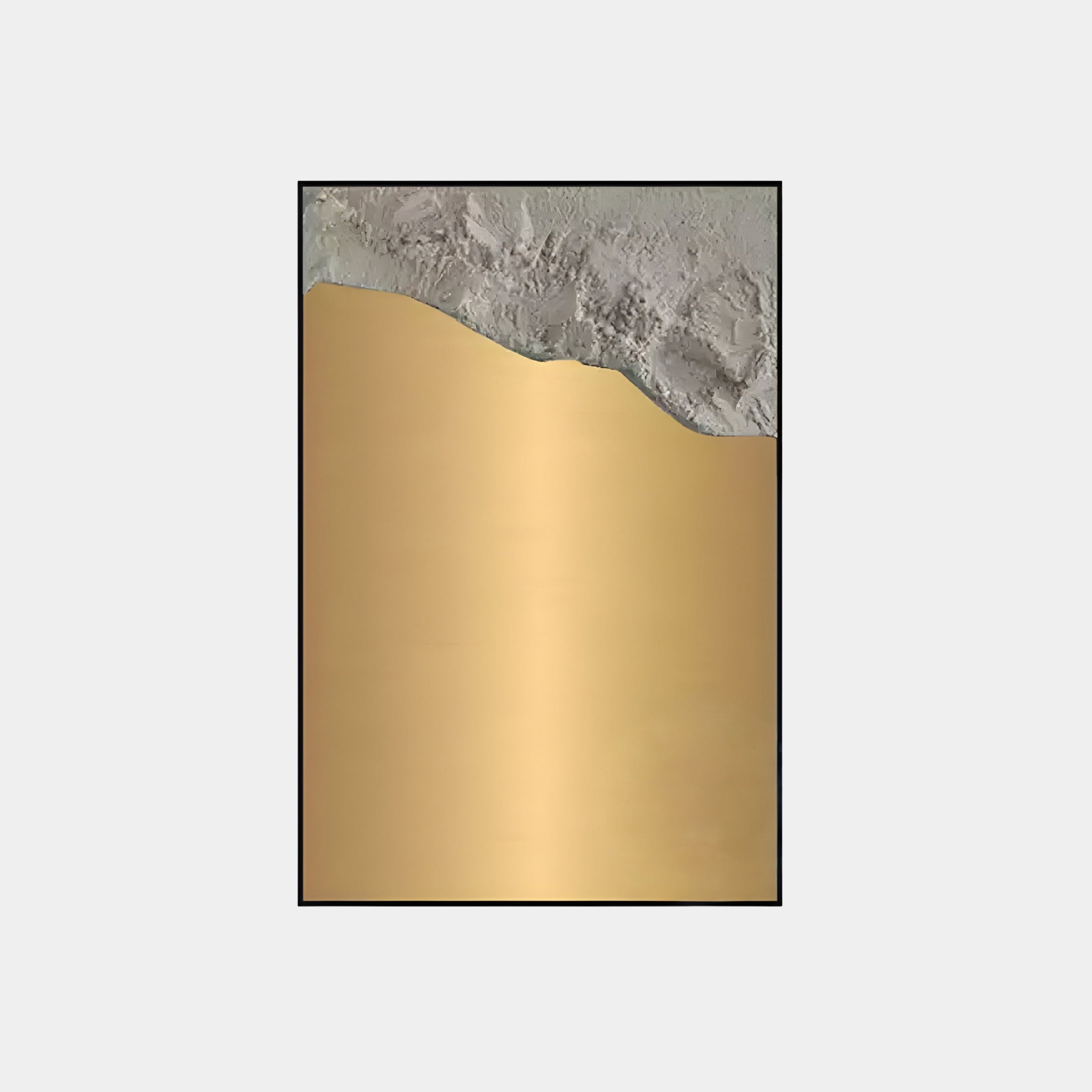 Terranica Horizon Sandscape Wall Art | Textured Golden Metal Design
