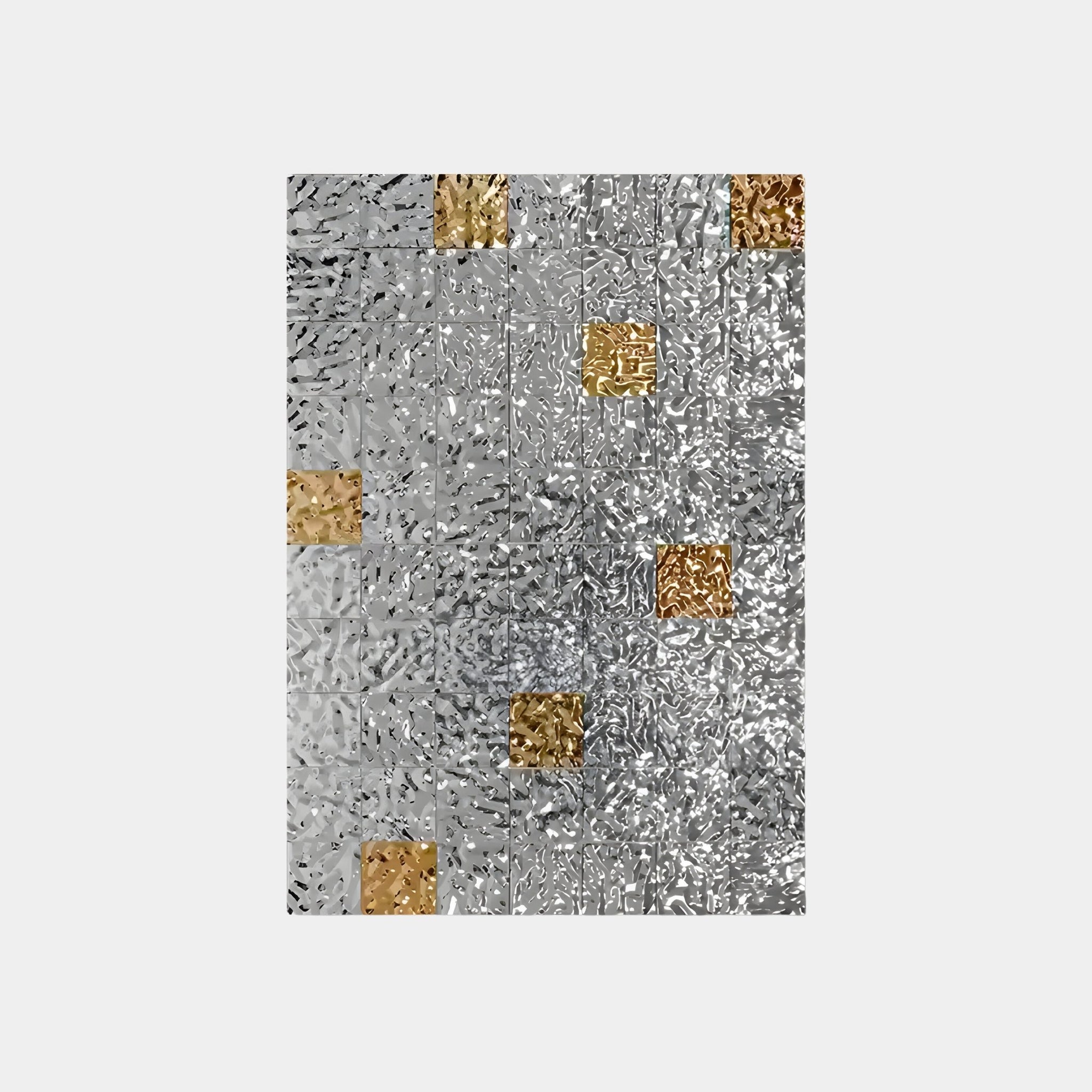 Prismatica Gold & Silver Mosaic 3D Wall Art | Modern Metal Décor