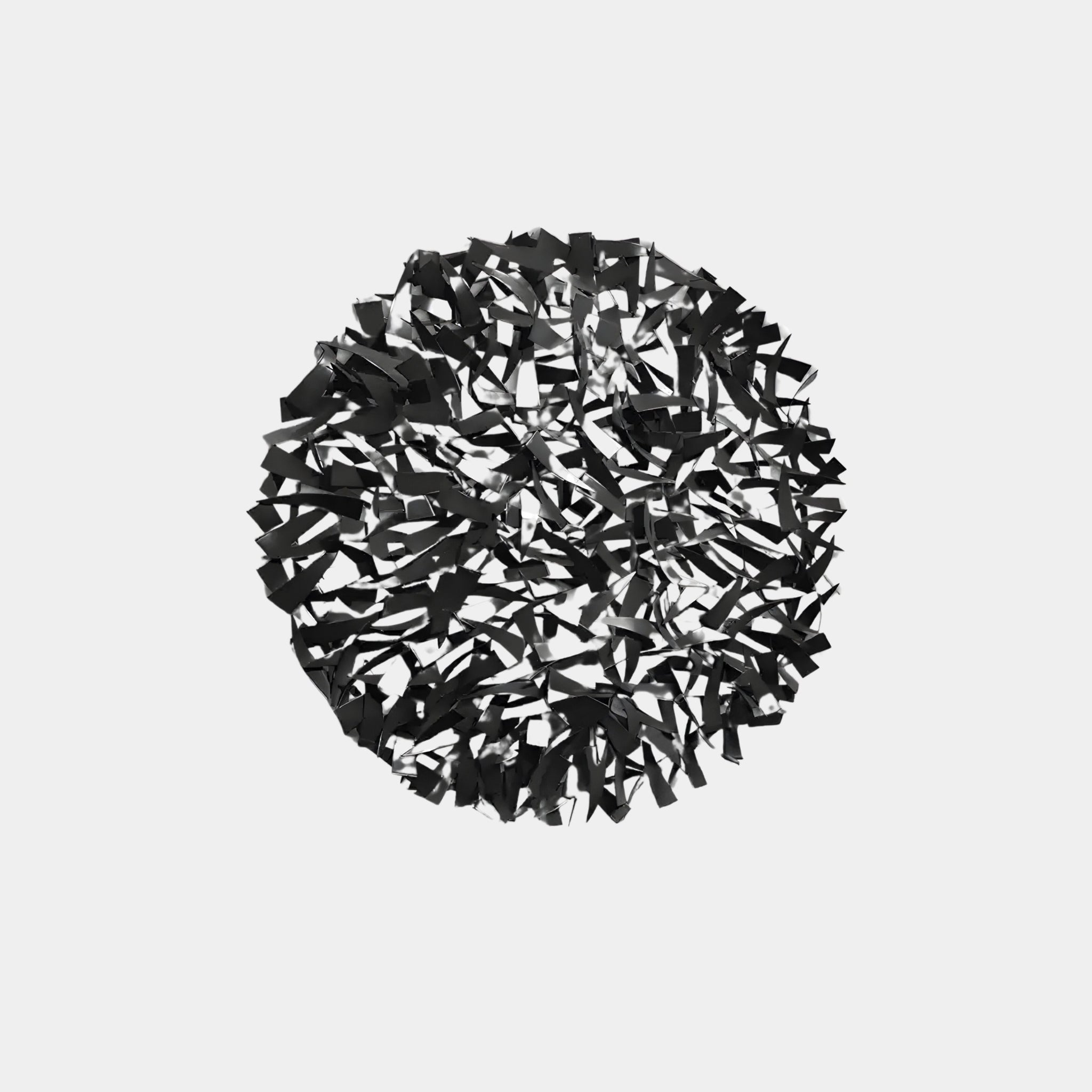 Eclat Sphere Black Metal Wall Art | Round Abstract Design
