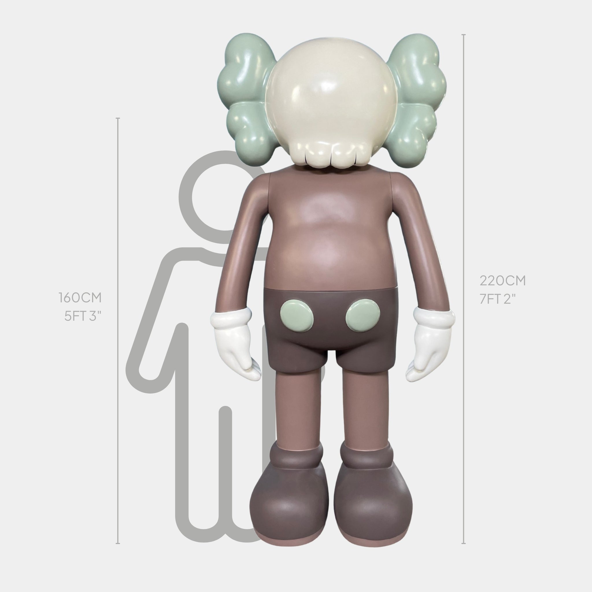 Hazelnut Brown Iconify Standing Sculpture - 220cm | Earthy Presence