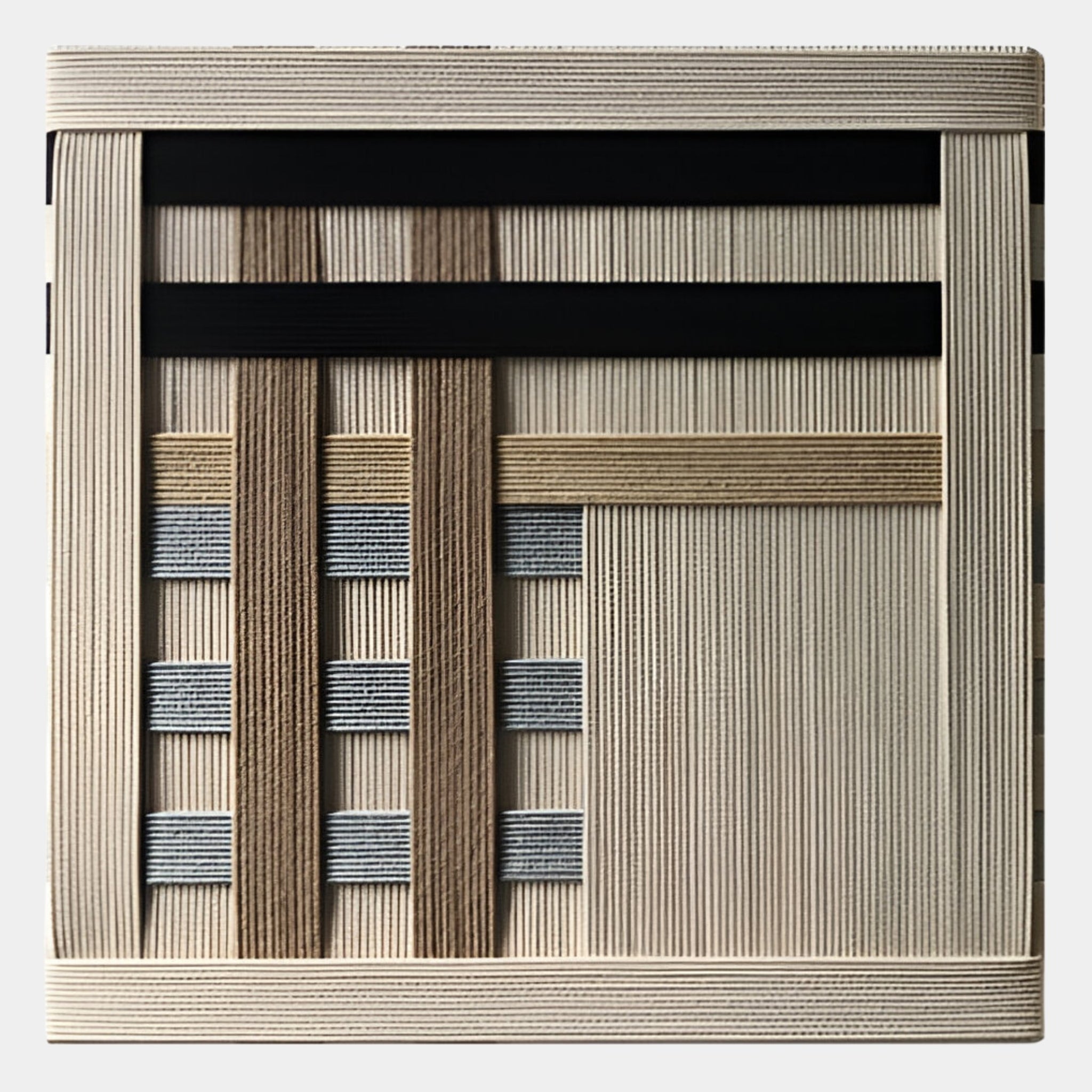 Tessella Walnut & Slate Interwoven Yarn 3D Wall Art | Walnut And Slate