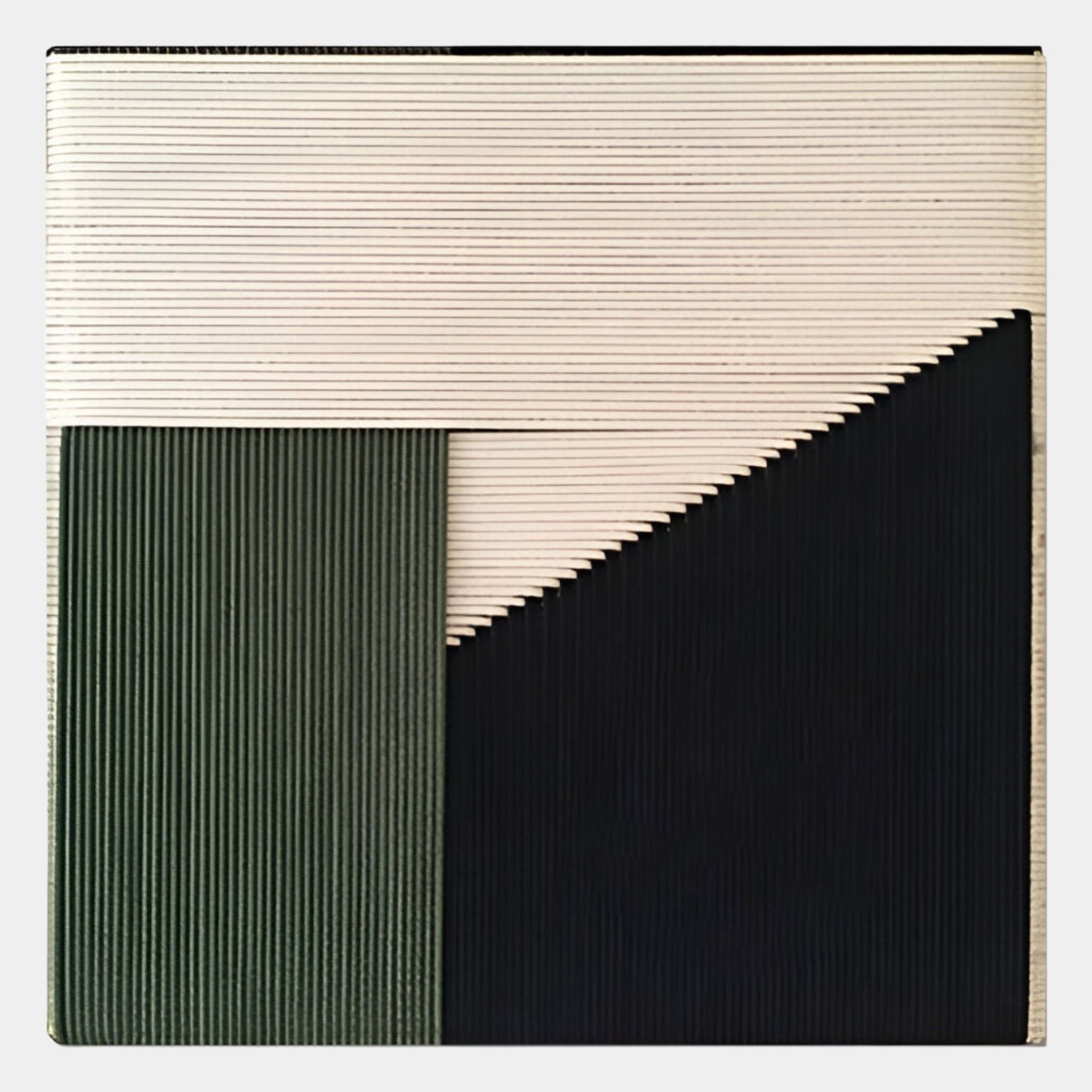 Tessella Olive & Black Yarn 3D Wall Art | Giant Sculptures