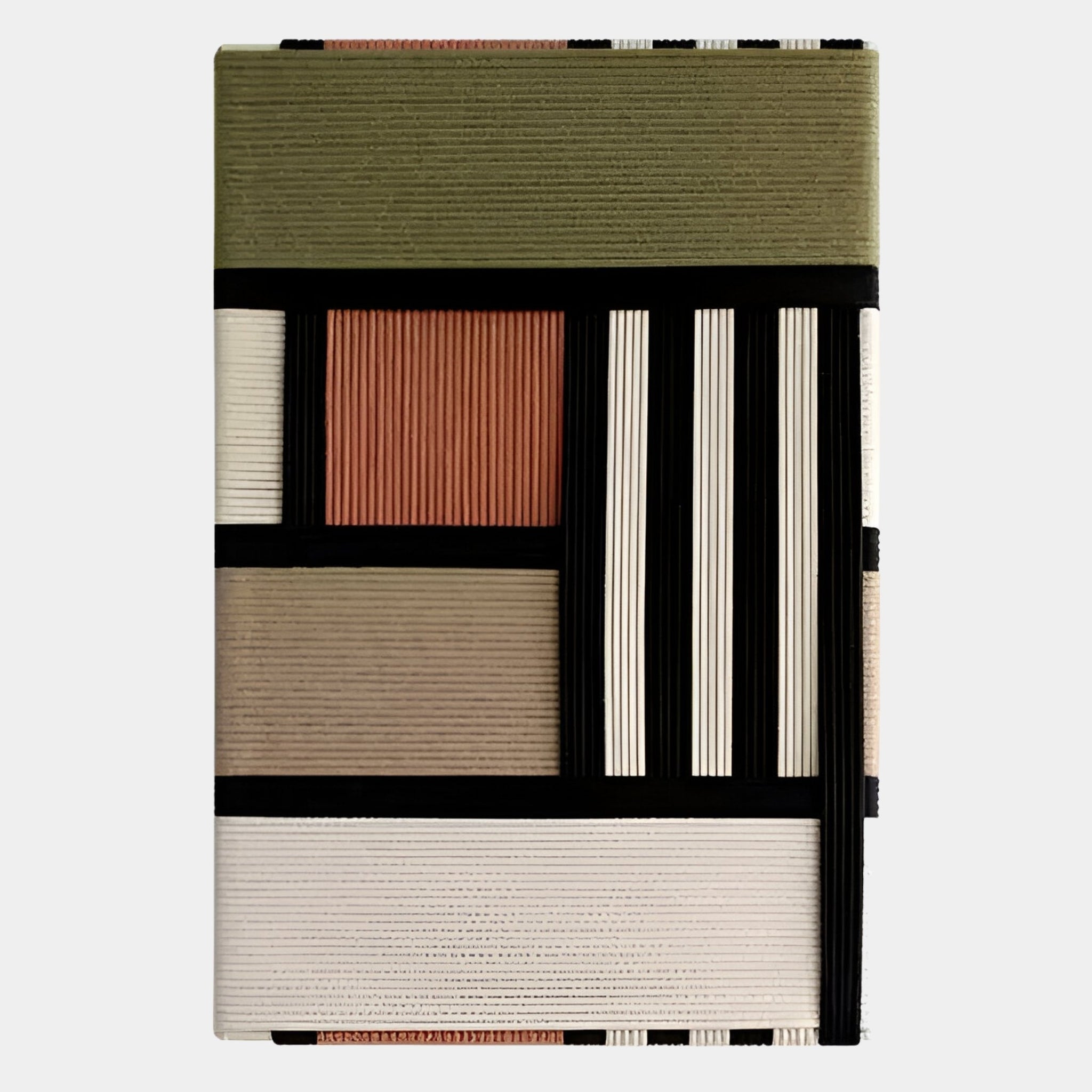 Tessella Olive & Terracotta Interwoven Yarn 3D Wall Art | Textile