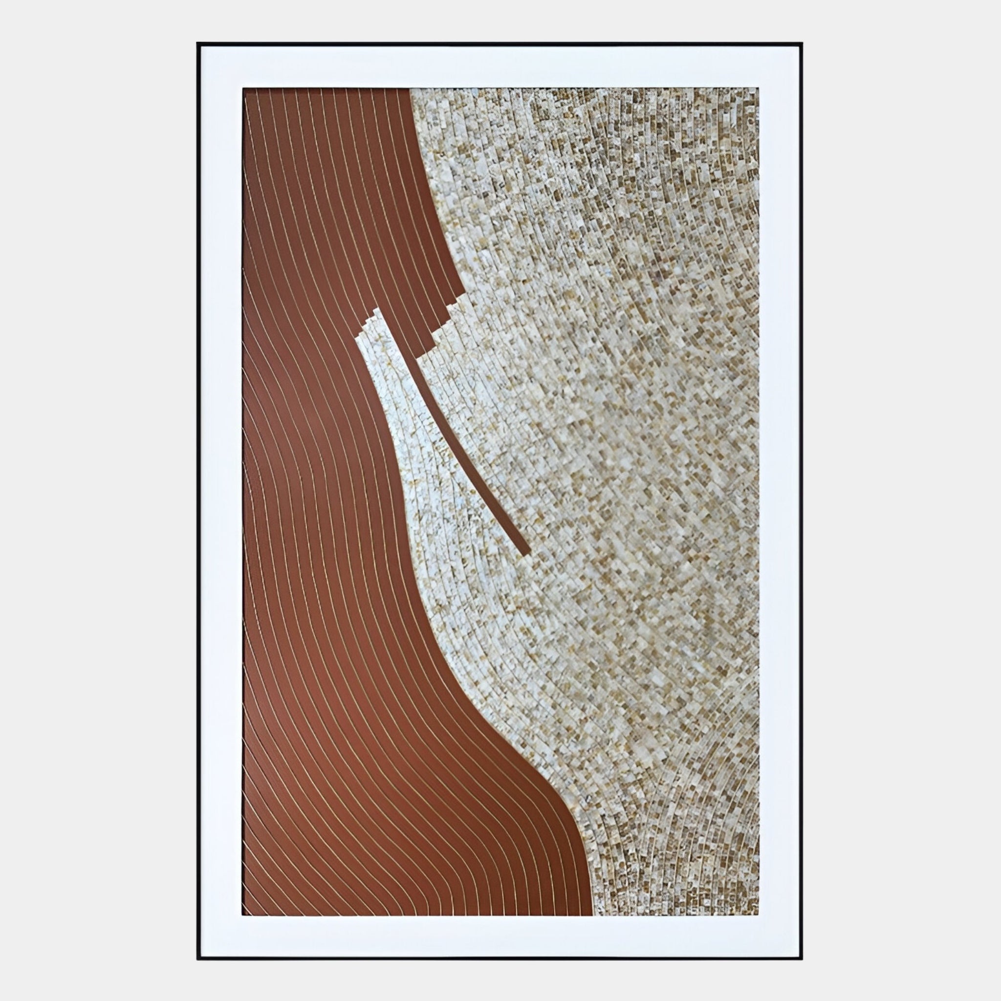 Straterra Abstract Shell Mosaic 3D Wall Art | Statement Piece