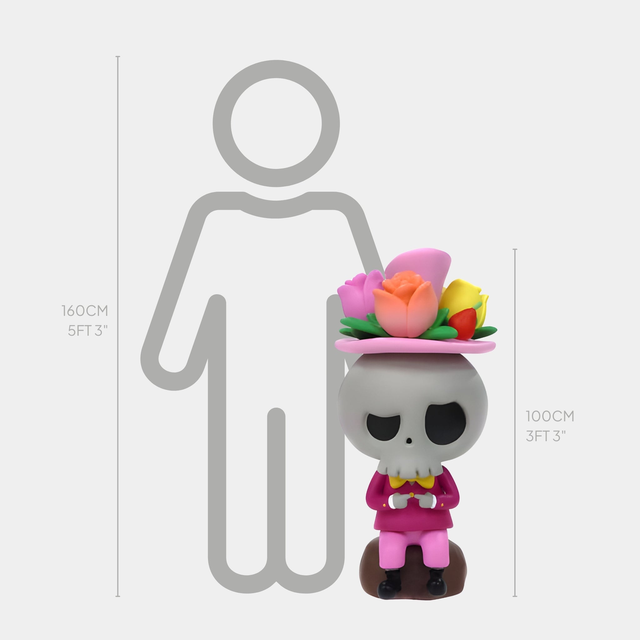 Flower Elves Rose Tycoco Labubu Sculpture | Quirky Floral Display