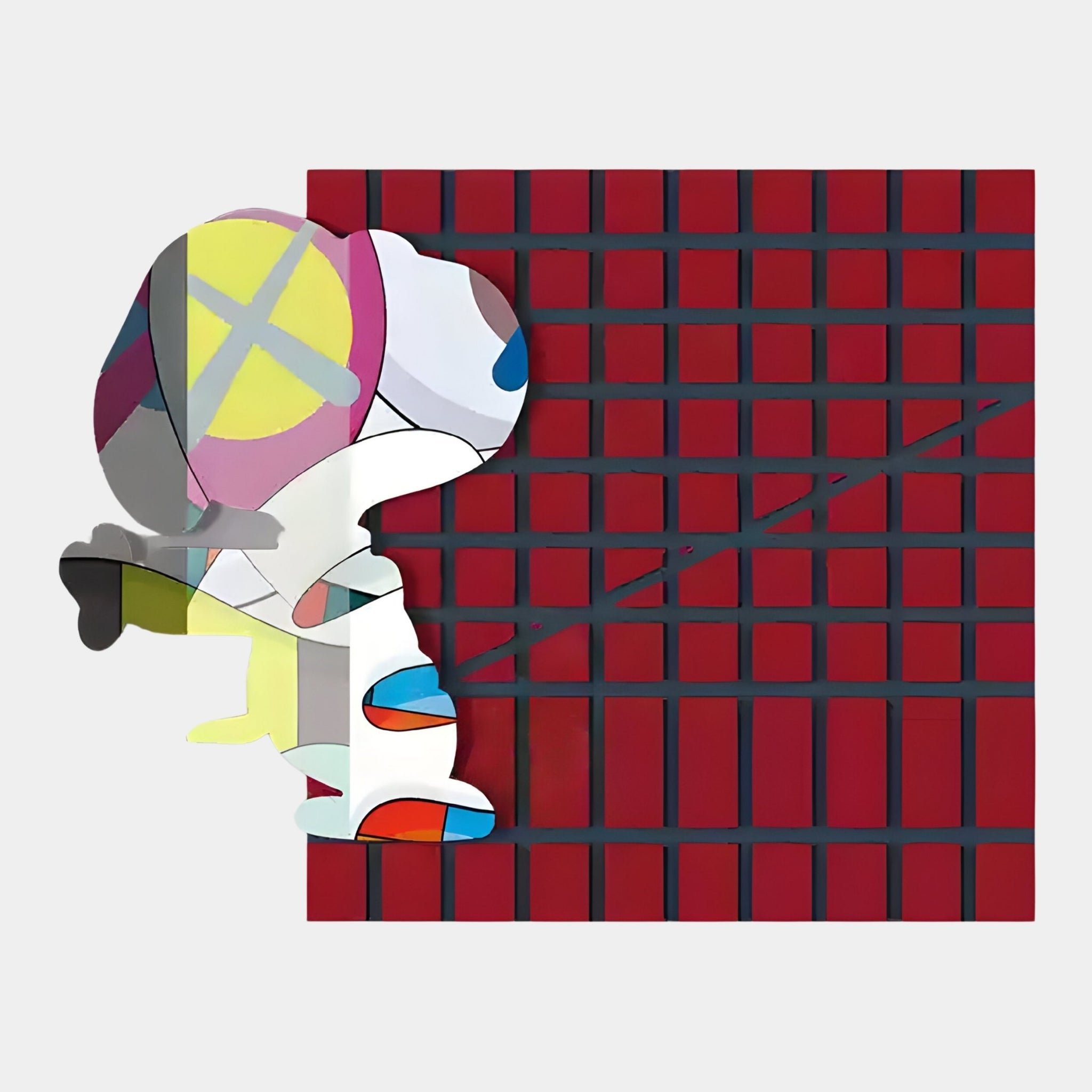 Snoopy Gridz Pop Prism Stride 3D Wall Art | Bold Cartoon Feature