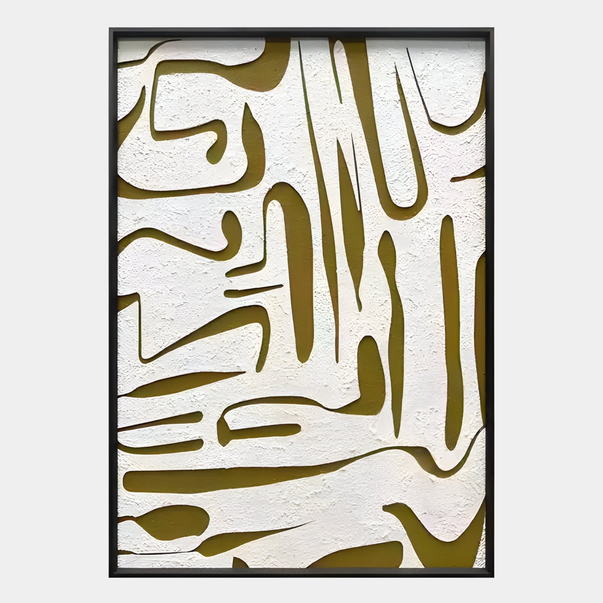 Dunari Olive Trace I Wood Carving 3D Wall Art | Sculptural Accent
