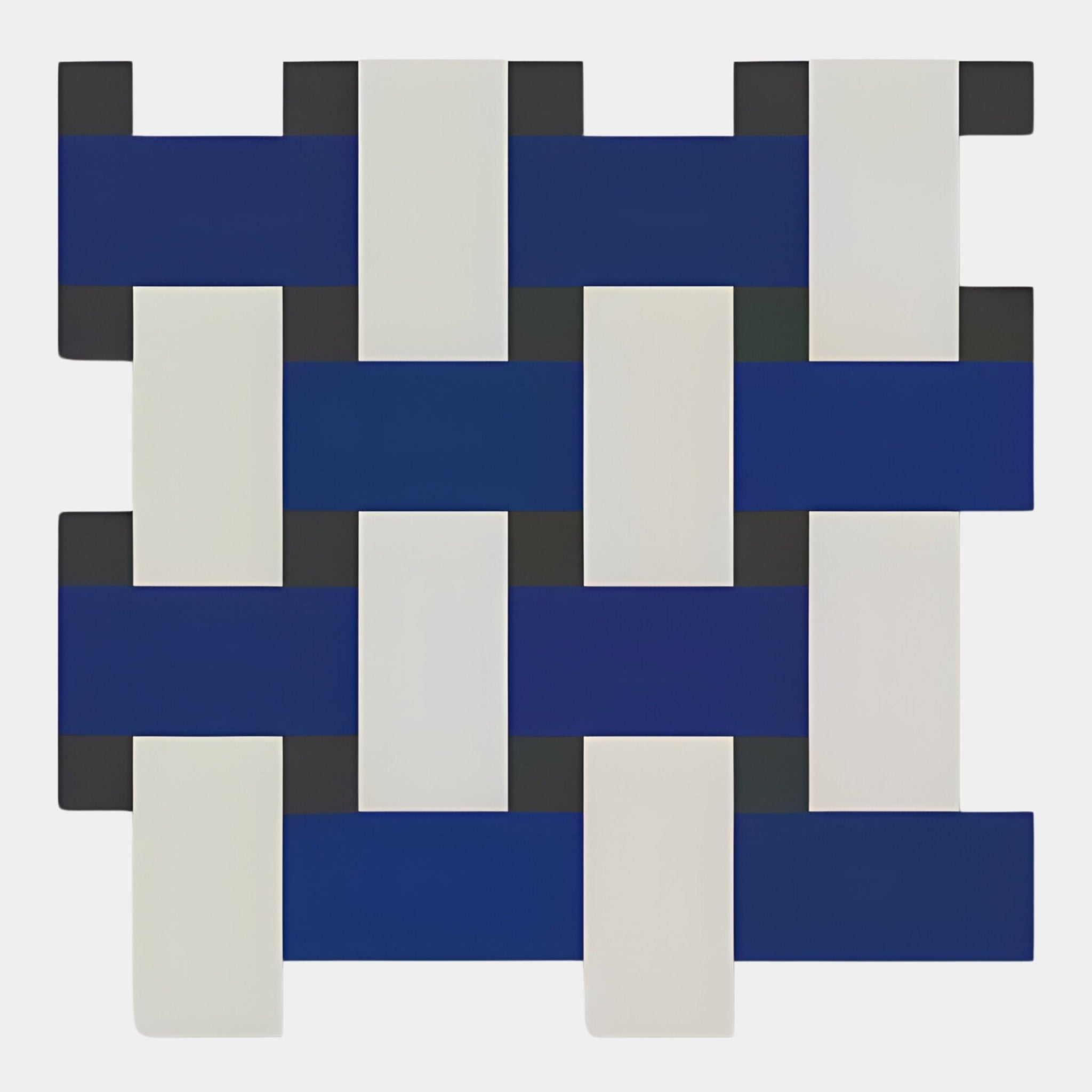 Tressel Interlock Blue 3D Wall Art | Modern Geometric Decor