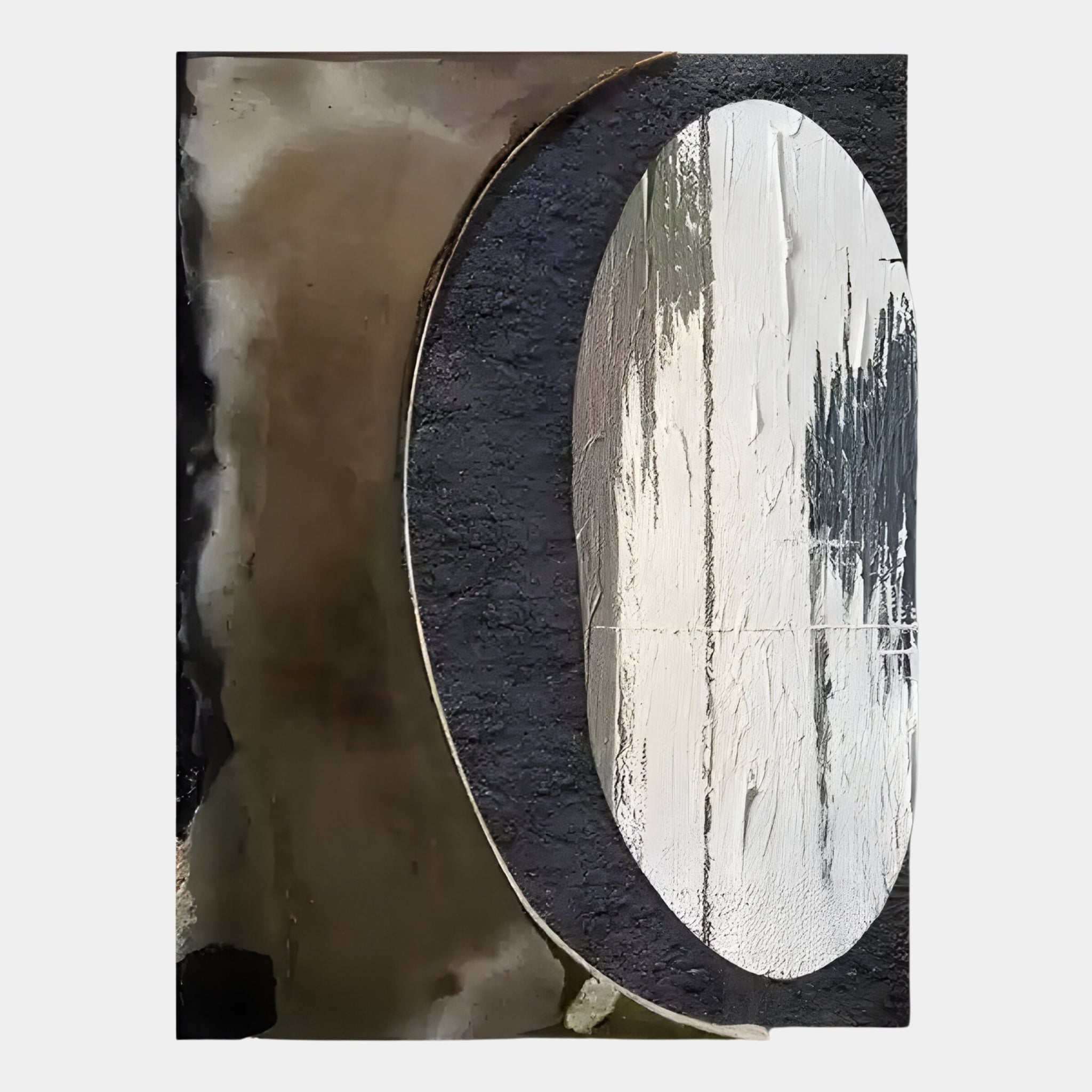 Tectra Divide Smoke & Chalk 3D Wall Art | Sculptural Texture