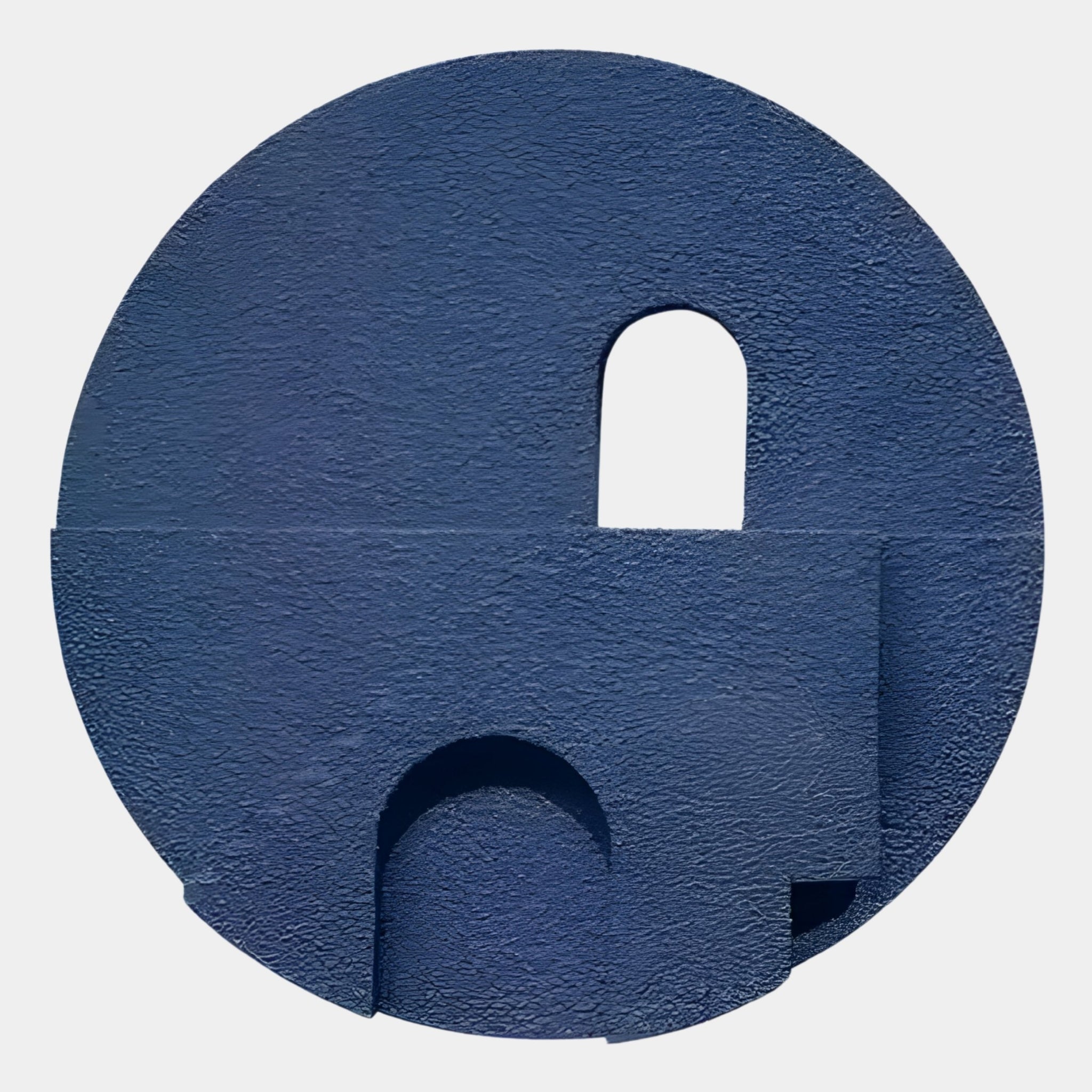 Arcuza Blue III Round 3D Wall Art | Minimal Architectural Relief