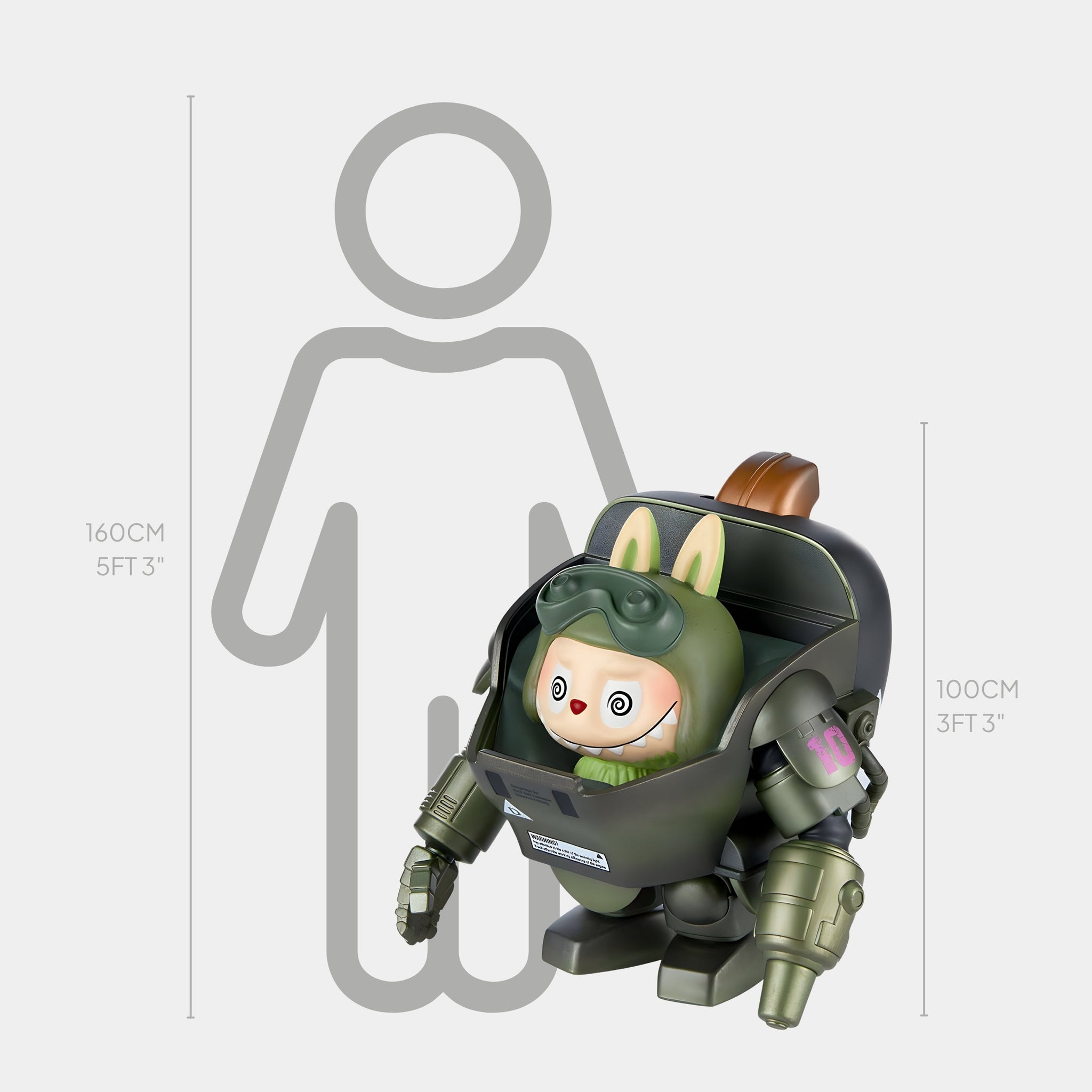 Psyclone Labubu Mecha Sculpture | 100cm Tactical Art Display