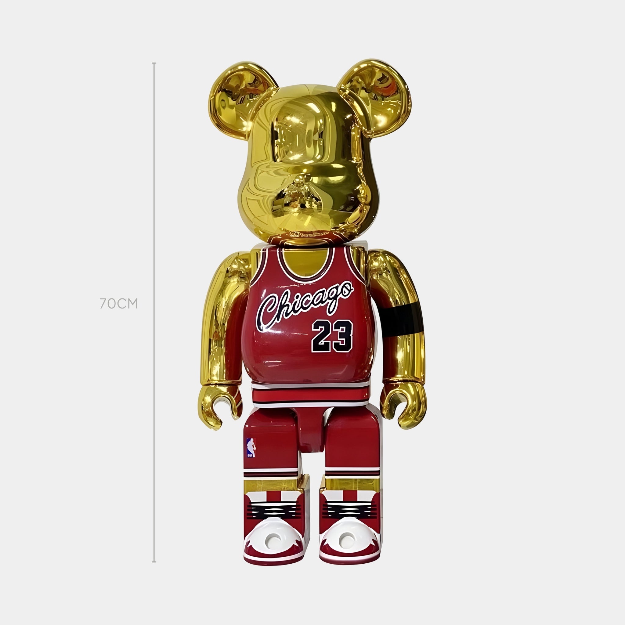 Slam Icon Bear Sculpture 70cm | Lush Gold Chicago Art