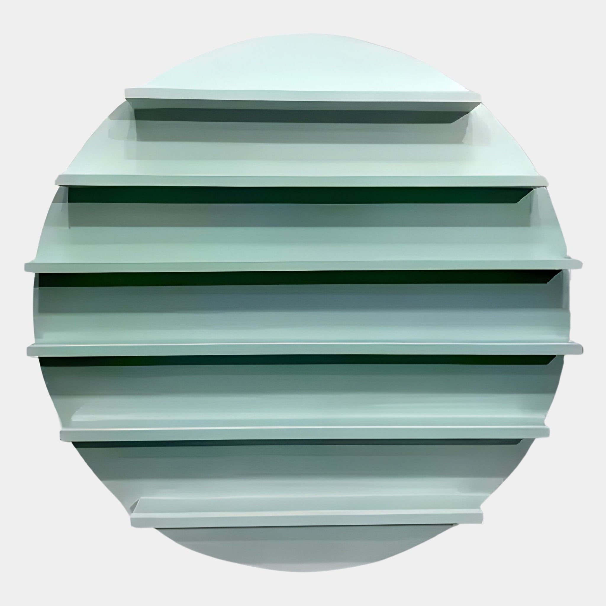 Orbis Mint Circular Multi-Tier Wooden Shelf | Glossy Matte Finish