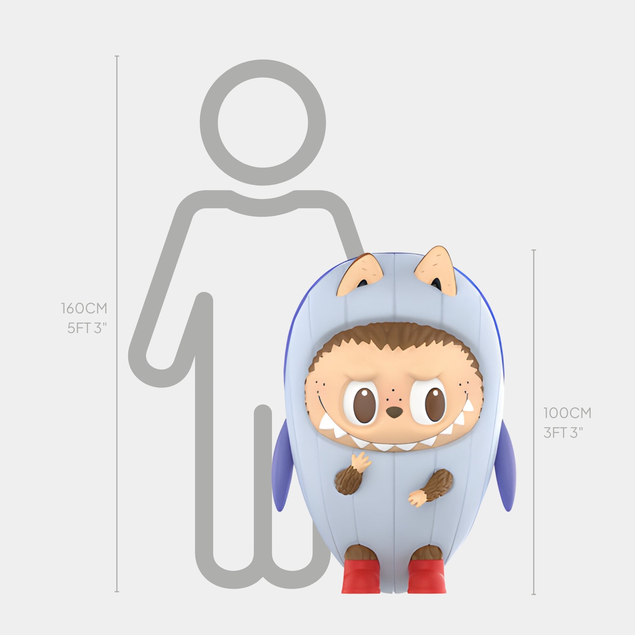 Whale Labubu Sculpture 100cm | Animal Art Figure