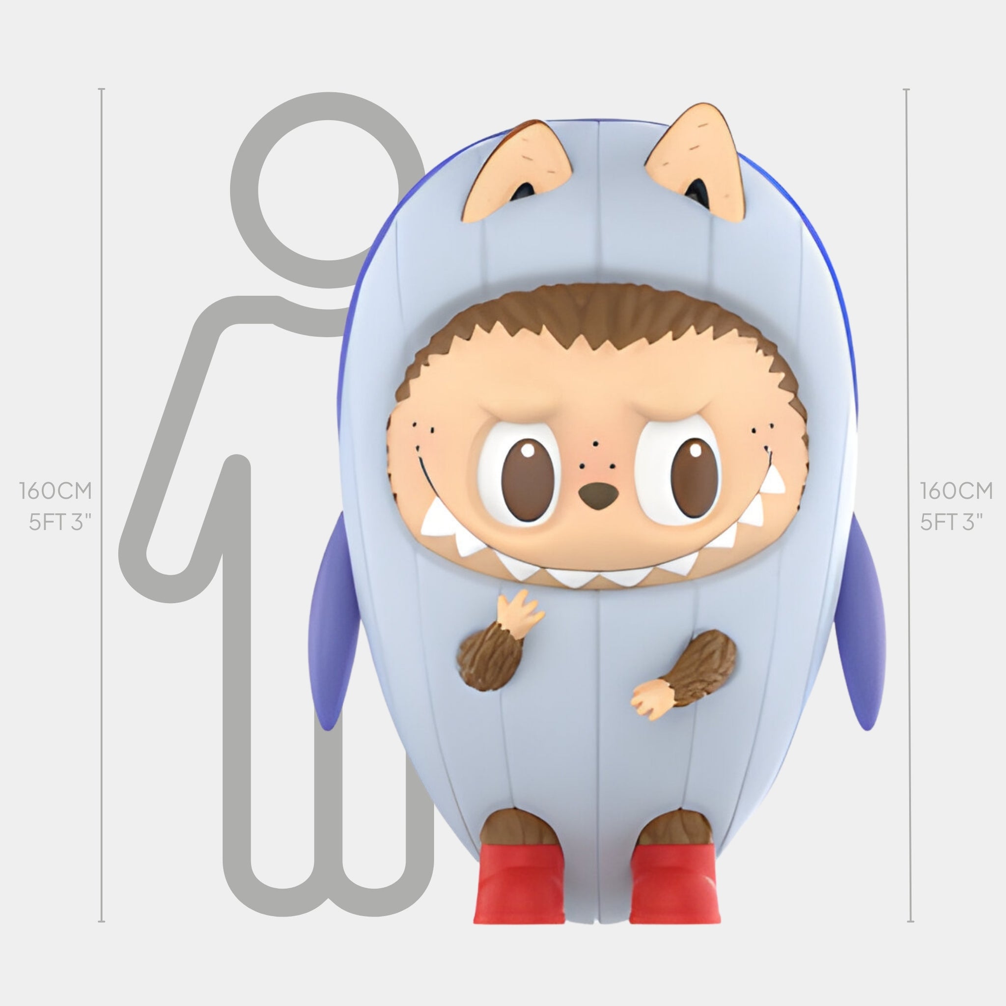 Whale Labubu Sculpture 160cm | Playful Animal Collectible