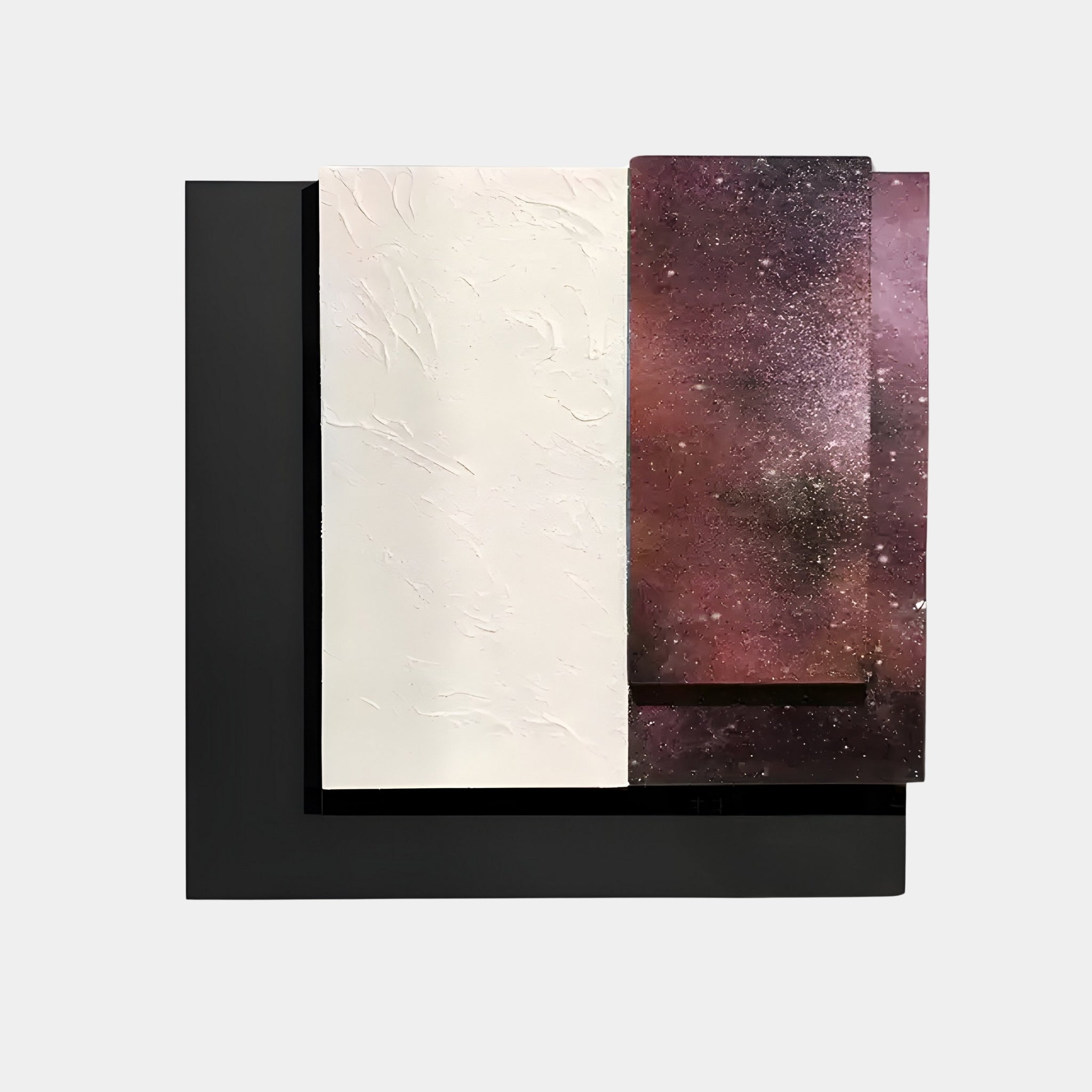 Astra Cosmic Crimson 3D Wall Art | Textured Wood Carving