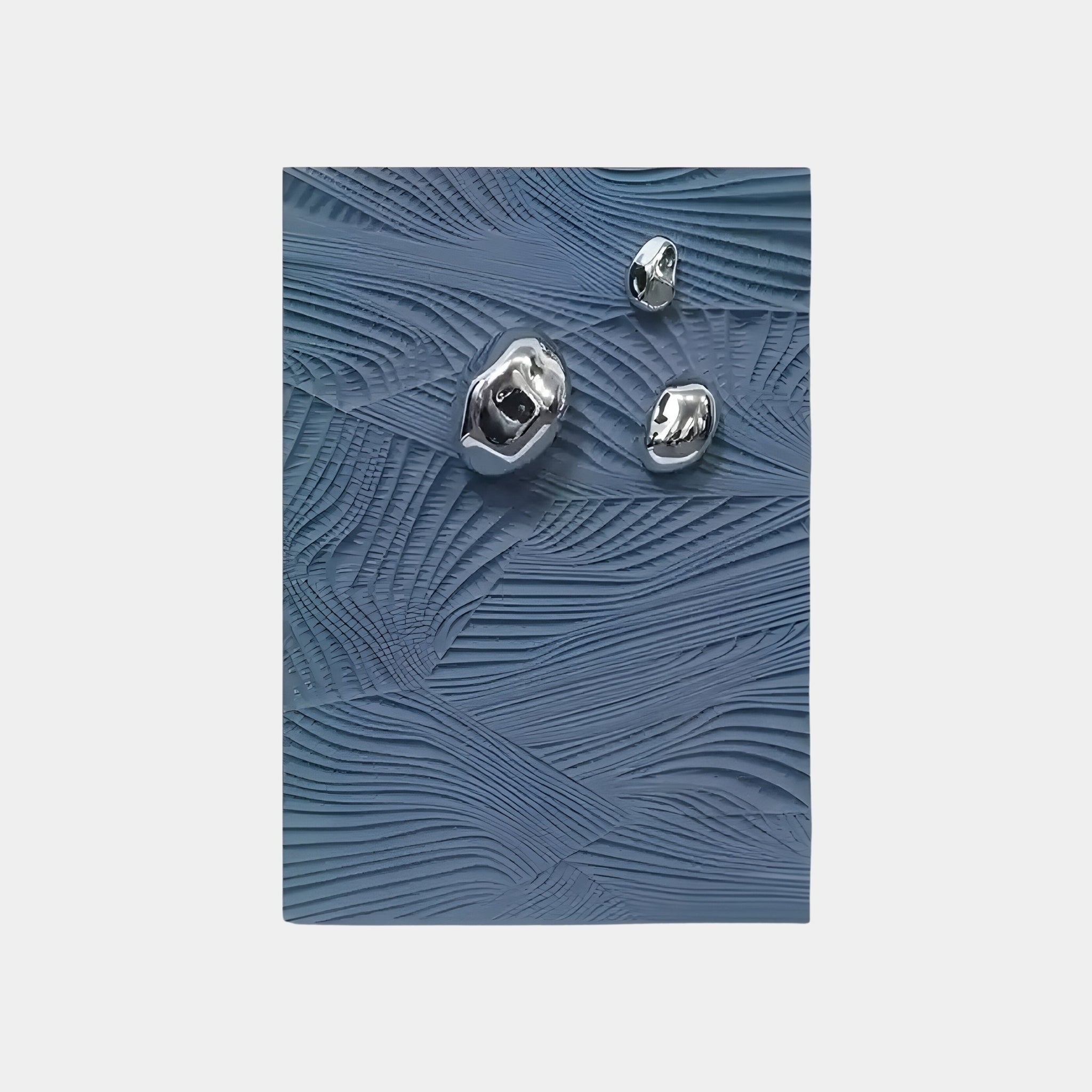 Verdara Blue Wood Relief 3D Wall Art | Carved Wave & Resin-Plated