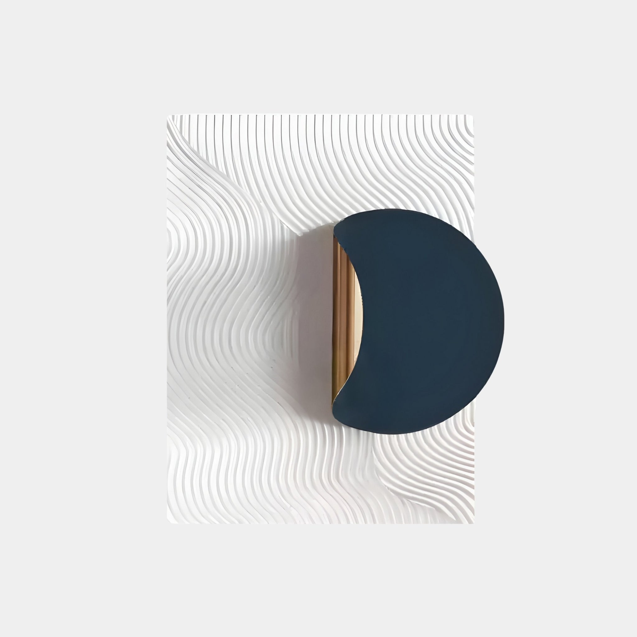 Solvara Midnight Blue 3D Wall Art | Wood Relief & Metallic Accent