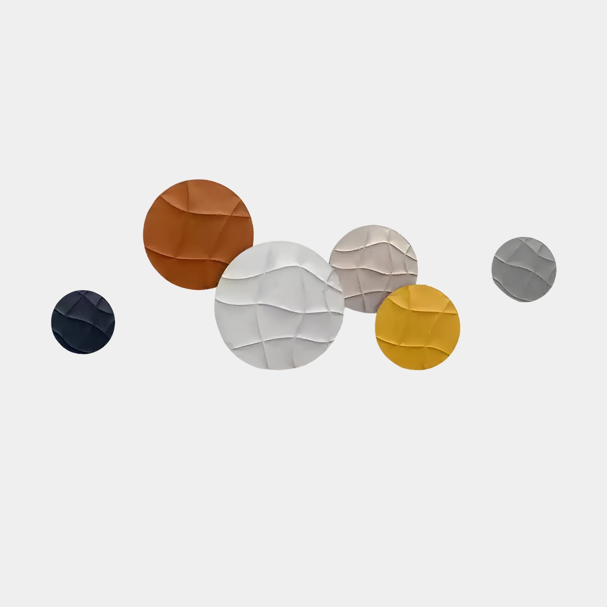 Orbita 6-Set Earth-Tone 3D Relief Wall Art | Modern Wood Panels