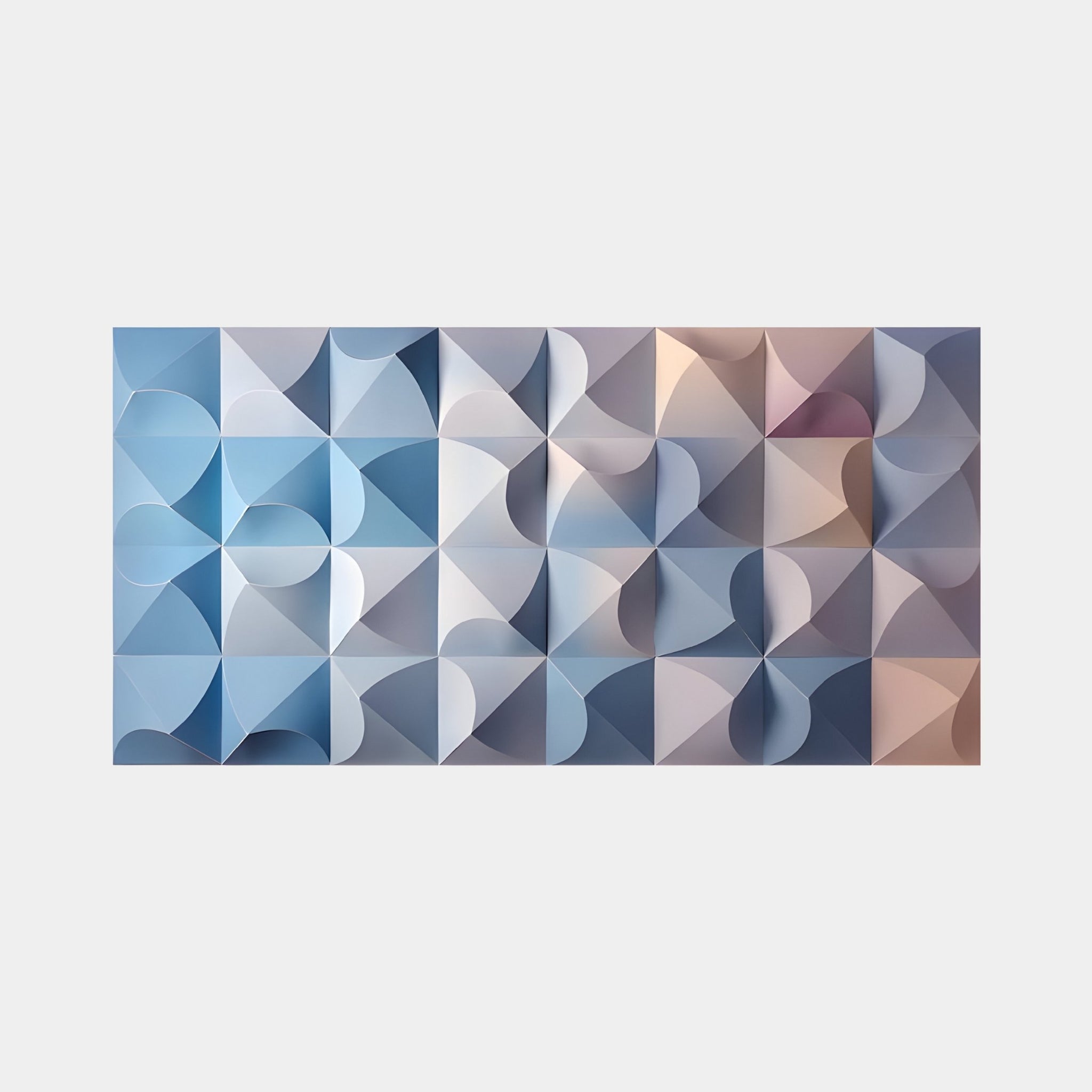 Elysia Geometric Pastel 3D Relief Wall Art | Serene Shape & Colour