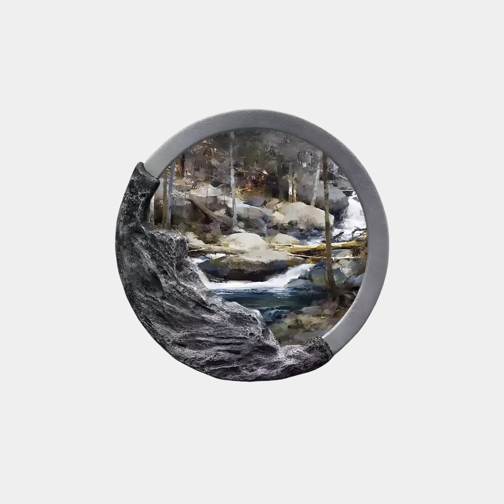 Sylvara Forest Stream 3D Relief Wall Art | Woodland Tranquillity