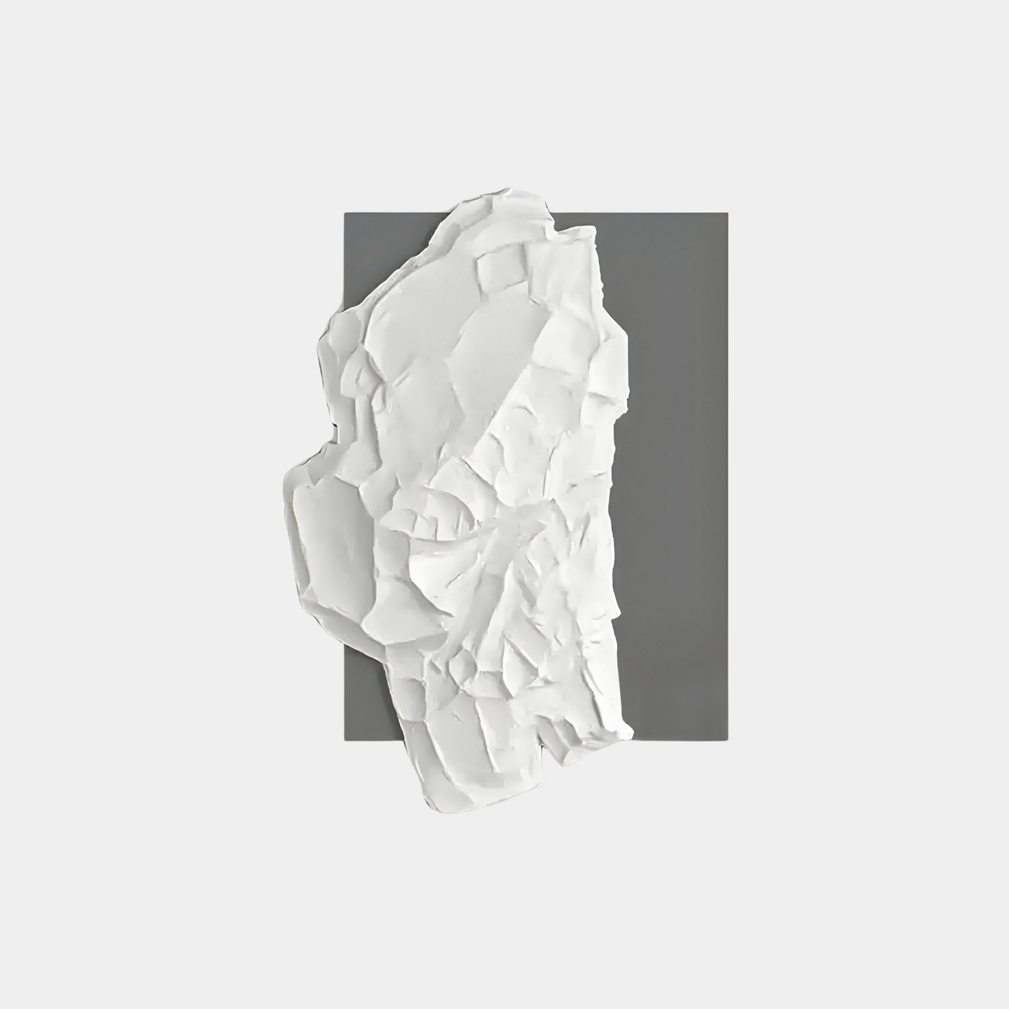 Veritas White & Silver 3D Relief Wall Art | Refined Textured Contrast